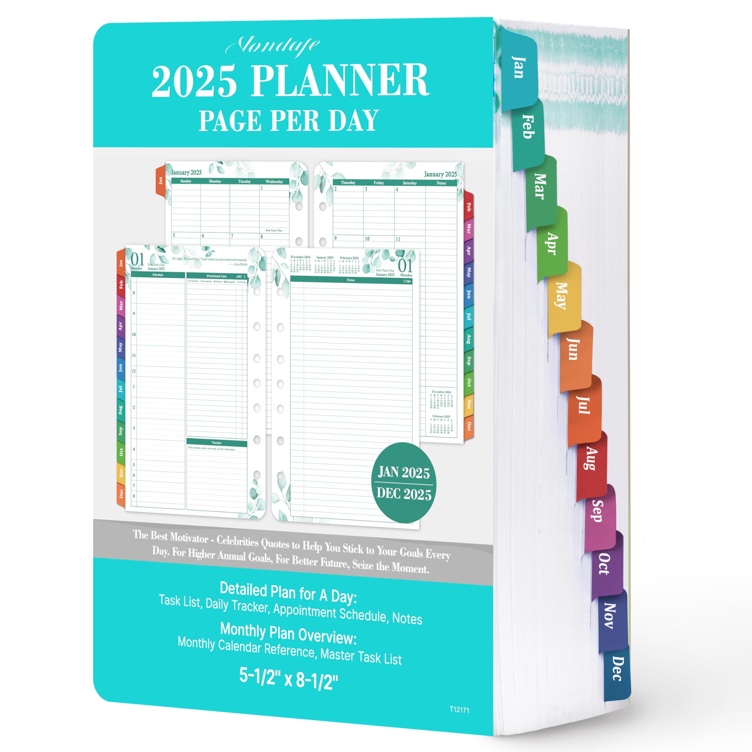 2025 Planner Refills – JAN - DEC 2025 Planner Refills Two Pages Per Day ...