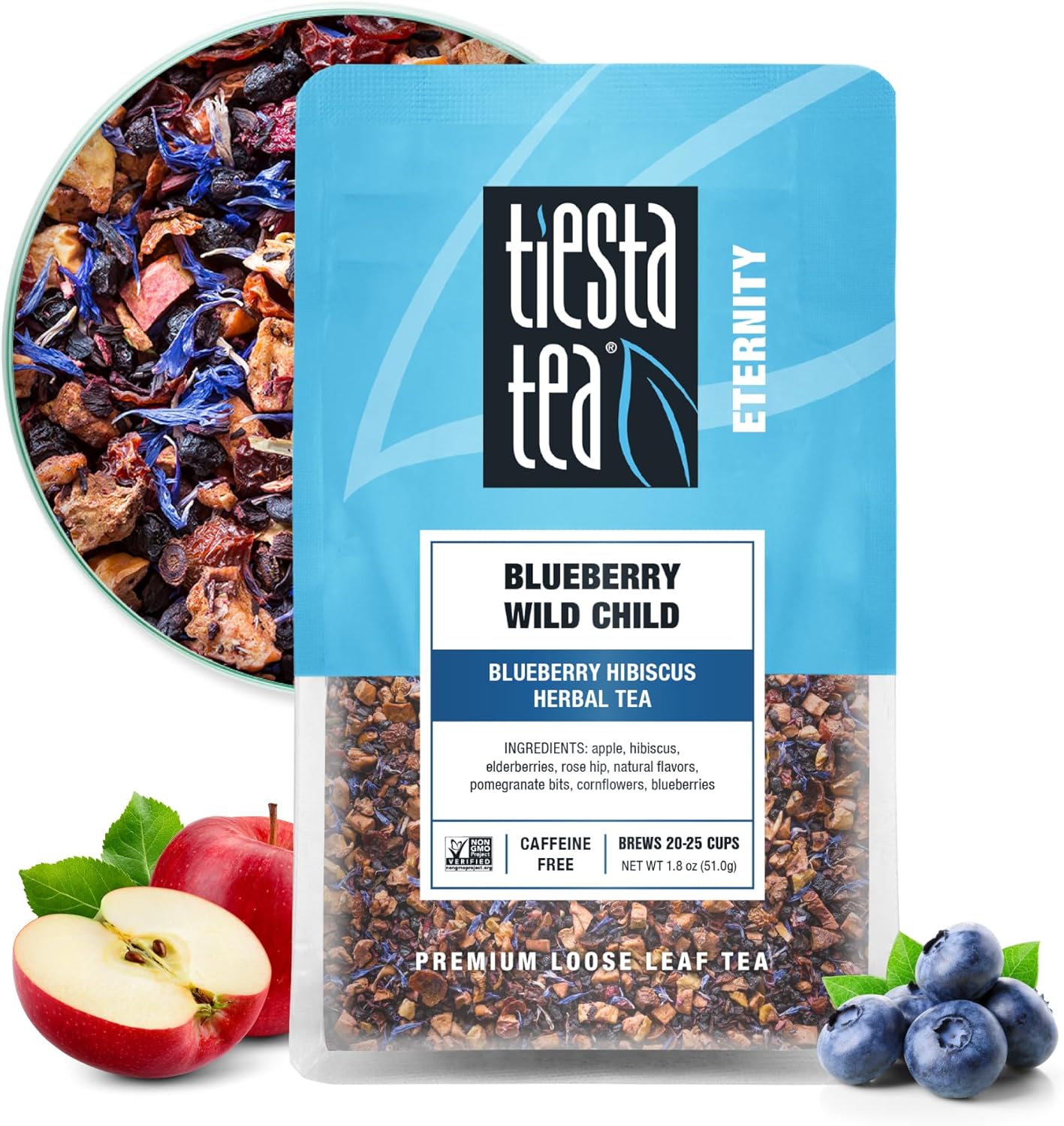 Tiesta Tea - Blueberry Wild Child, Blueberry Hibiscus Herbal Tea, Non ...