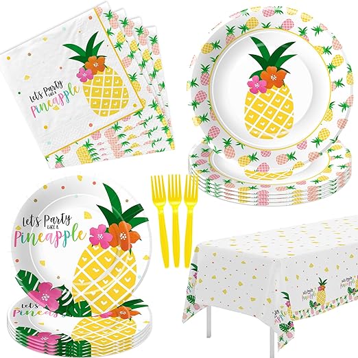 Amazon.com: Xenorik Pineapple Birthday Party Supplies - Pineapple Party ...
