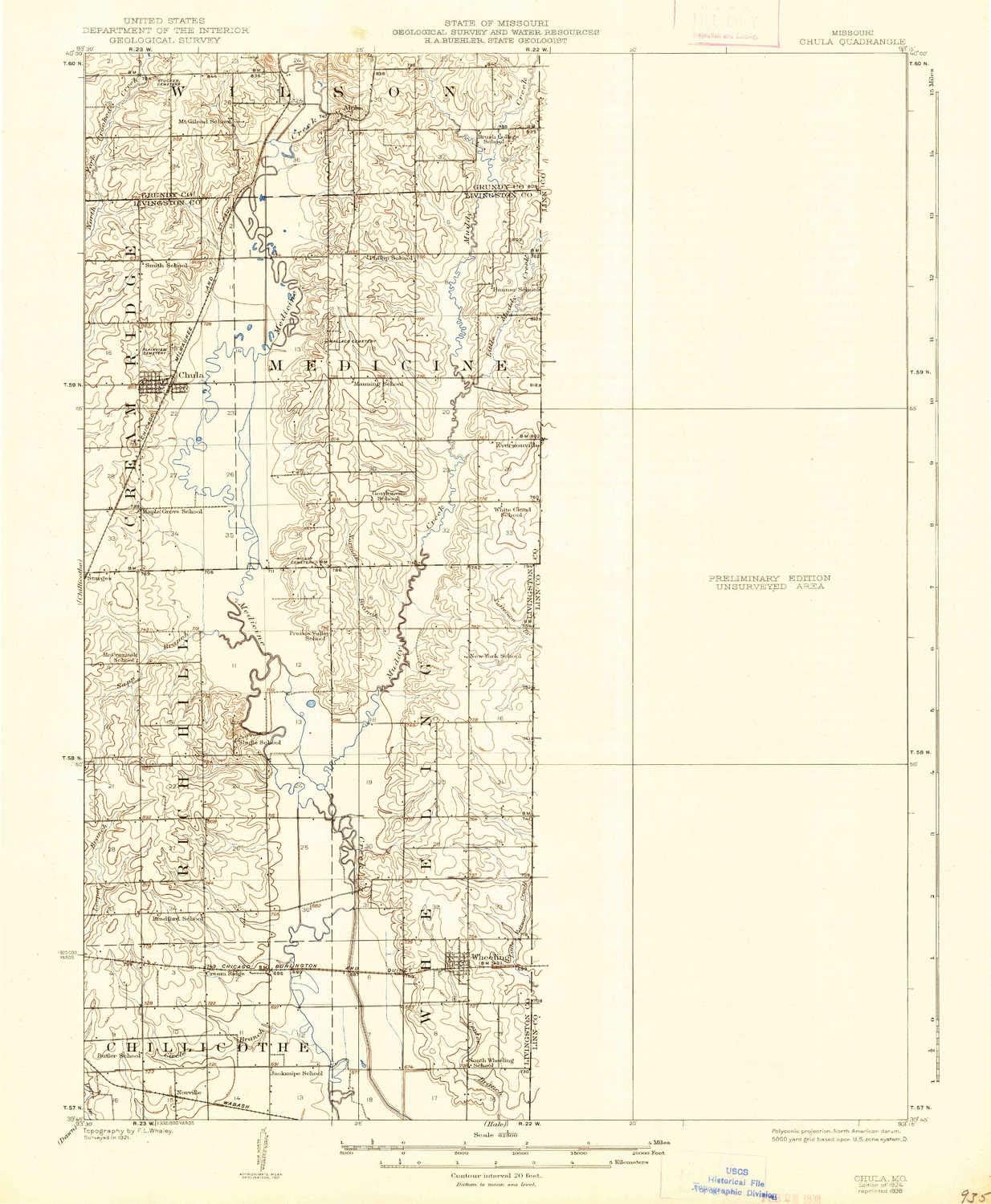 Amazon.com : YellowMaps Chula MO topo map, 1:62500 Scale, 15 X 15 ...