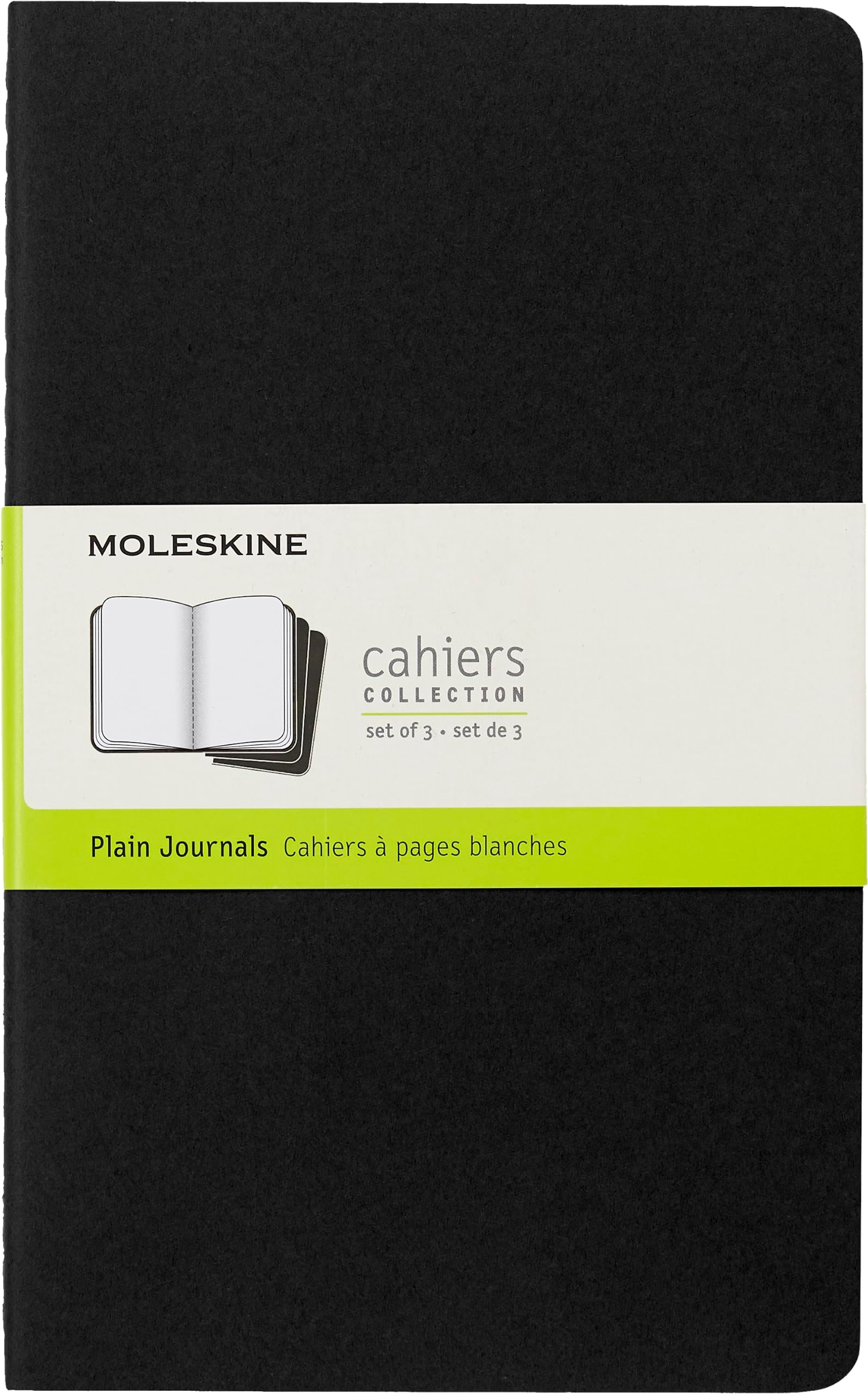 Moleskine Cahier Journal, Set 3 Notebooks with Plain Pages, Cardboard ...