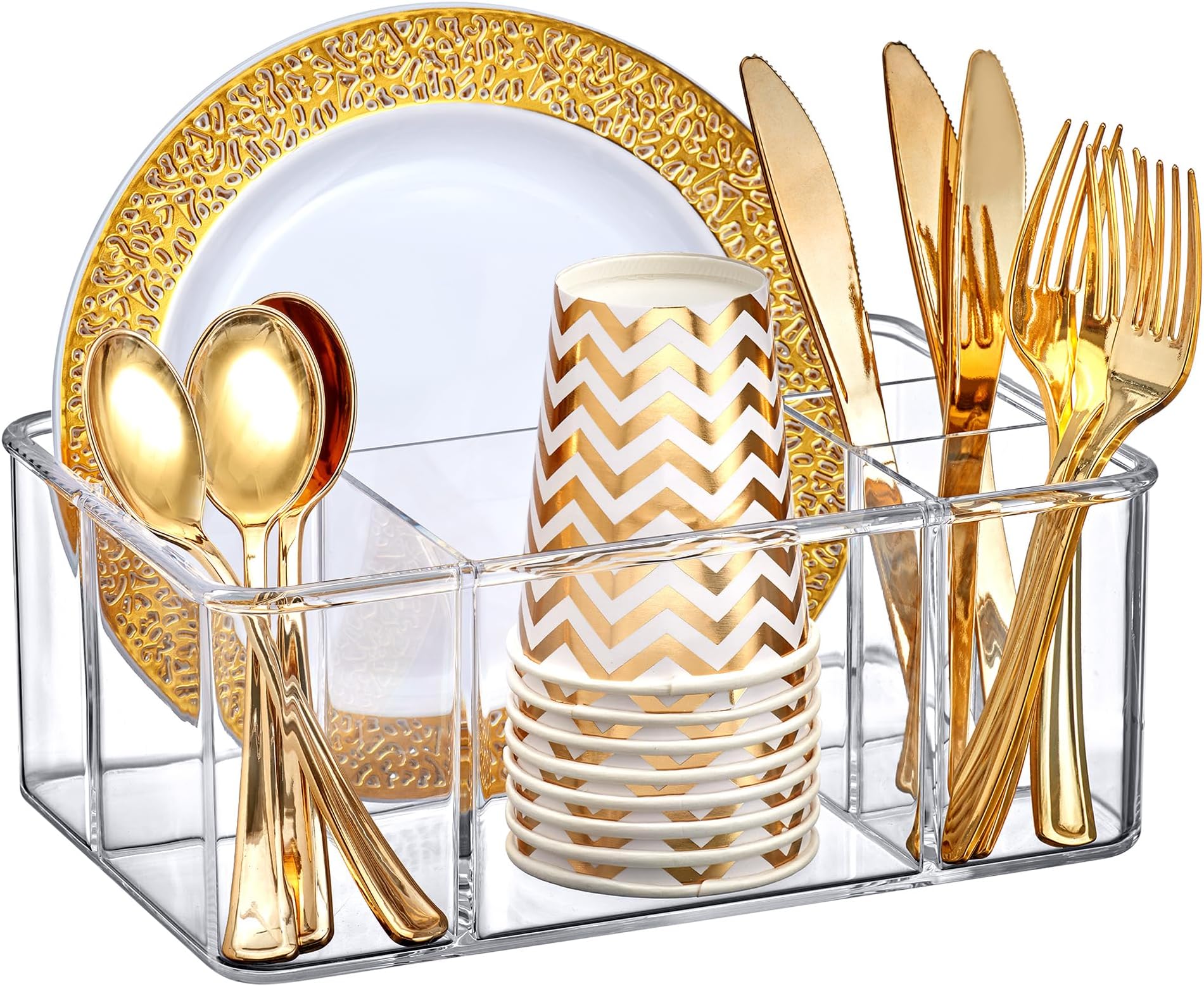 Amazon.com - HeiMma Utensil Silverware Caddy for Party Acrylic Paper ...