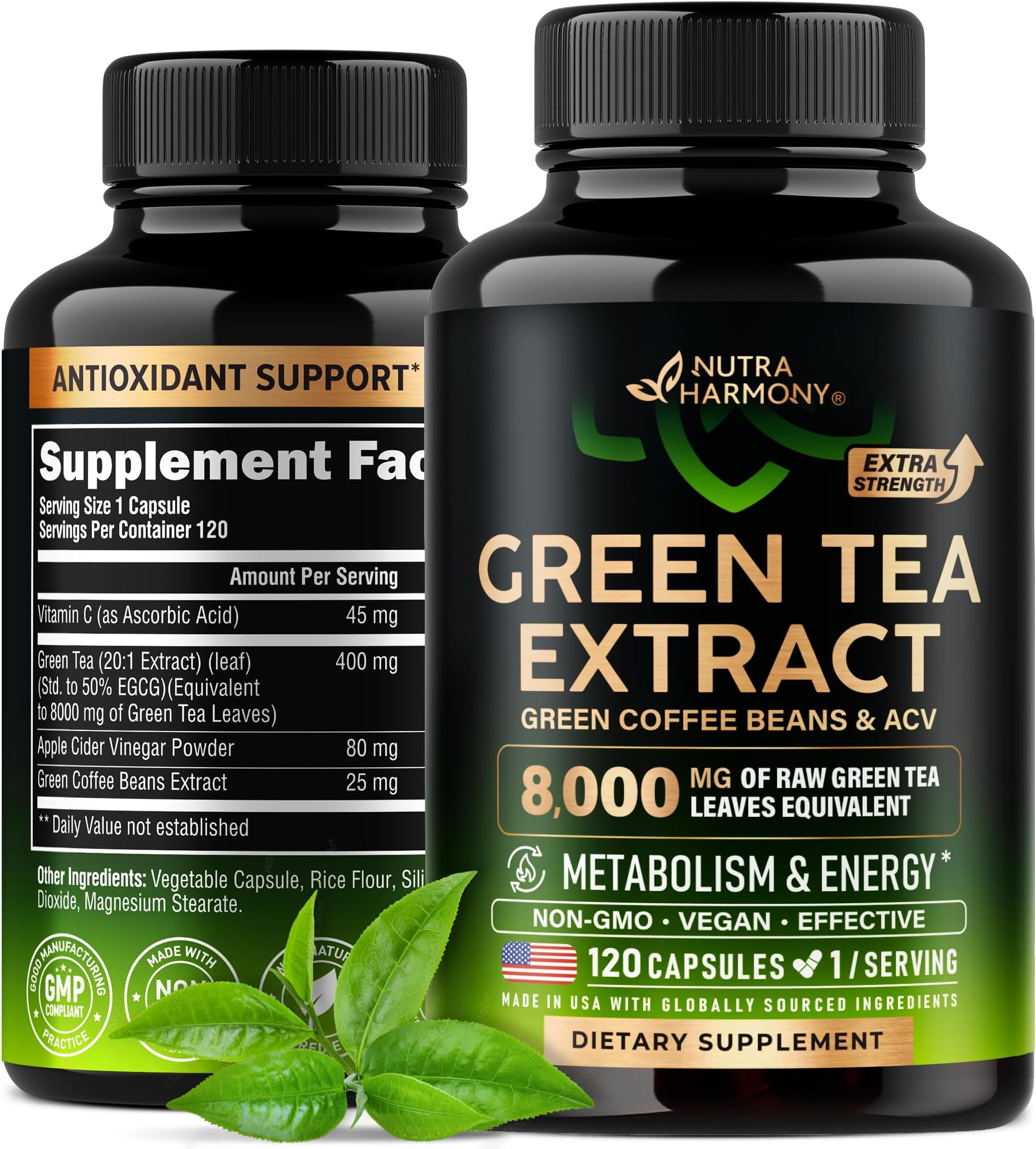 Amazon.com: Green Tea Extract Capsules with Green Coffee Beans & Apple ...