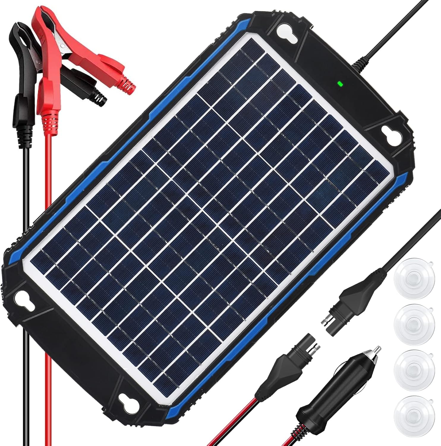 Amazon.com : SUNER POWER 10W 12V Solar Car Battery Charger & Maintainer ...