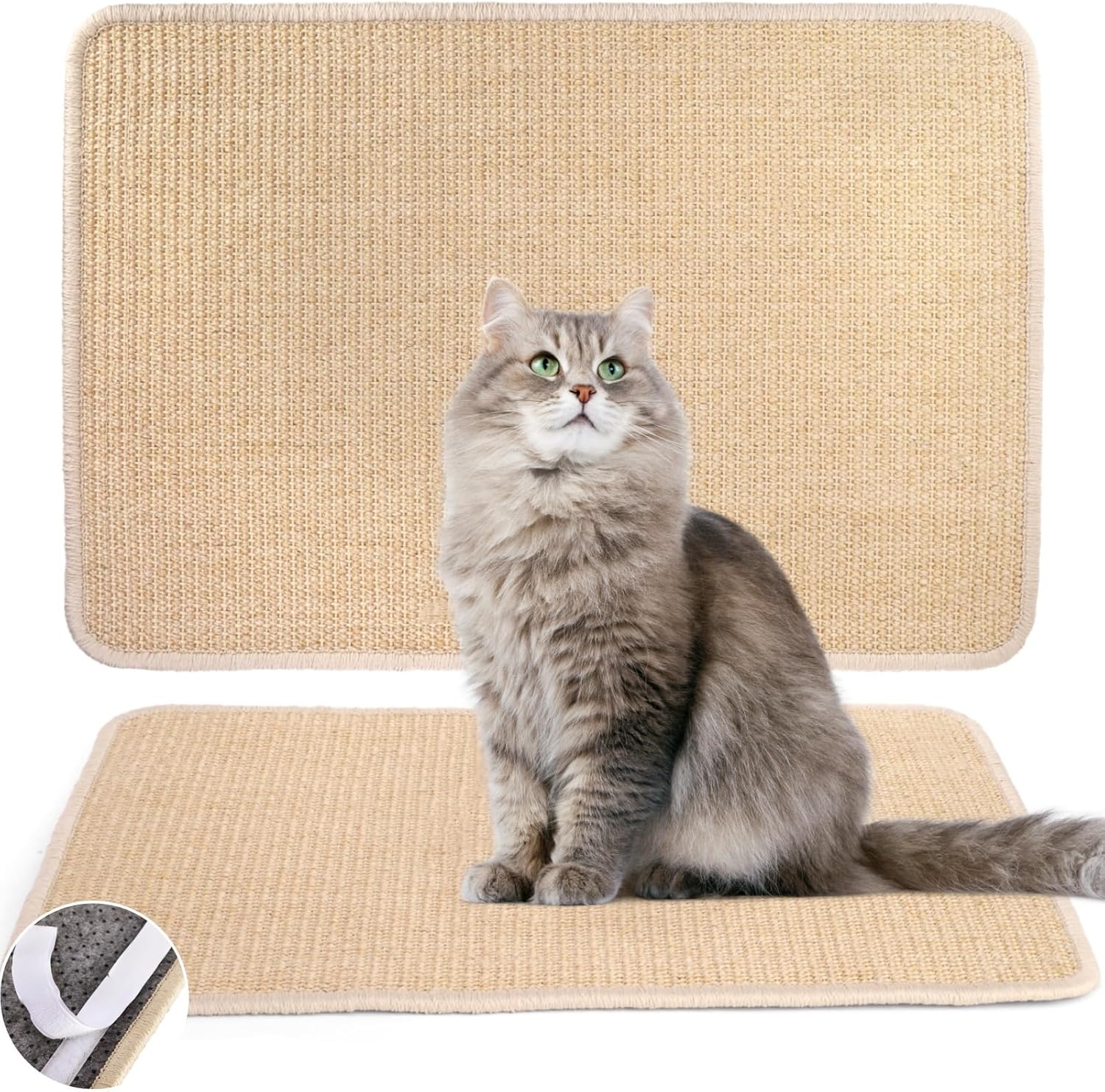 Amazon.com : Pumtus 2 Pack Cat Scratcher Mats, 23.6" X 16" Sisal Cat ...