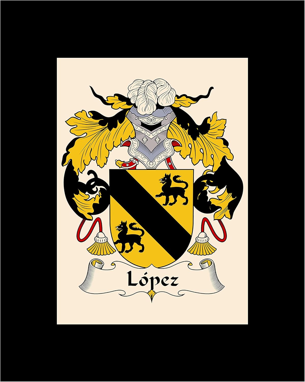 Amazon.com: Carpe Diem Designs Lopez Coat of Arms/Lopez Family Crest ...