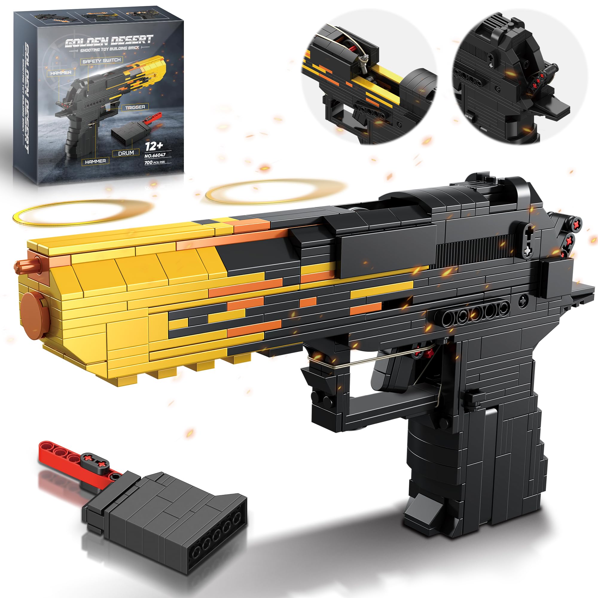 Amazon.com: Fluorspar blaster Building Block Gun for Adults, 1: 1 ...