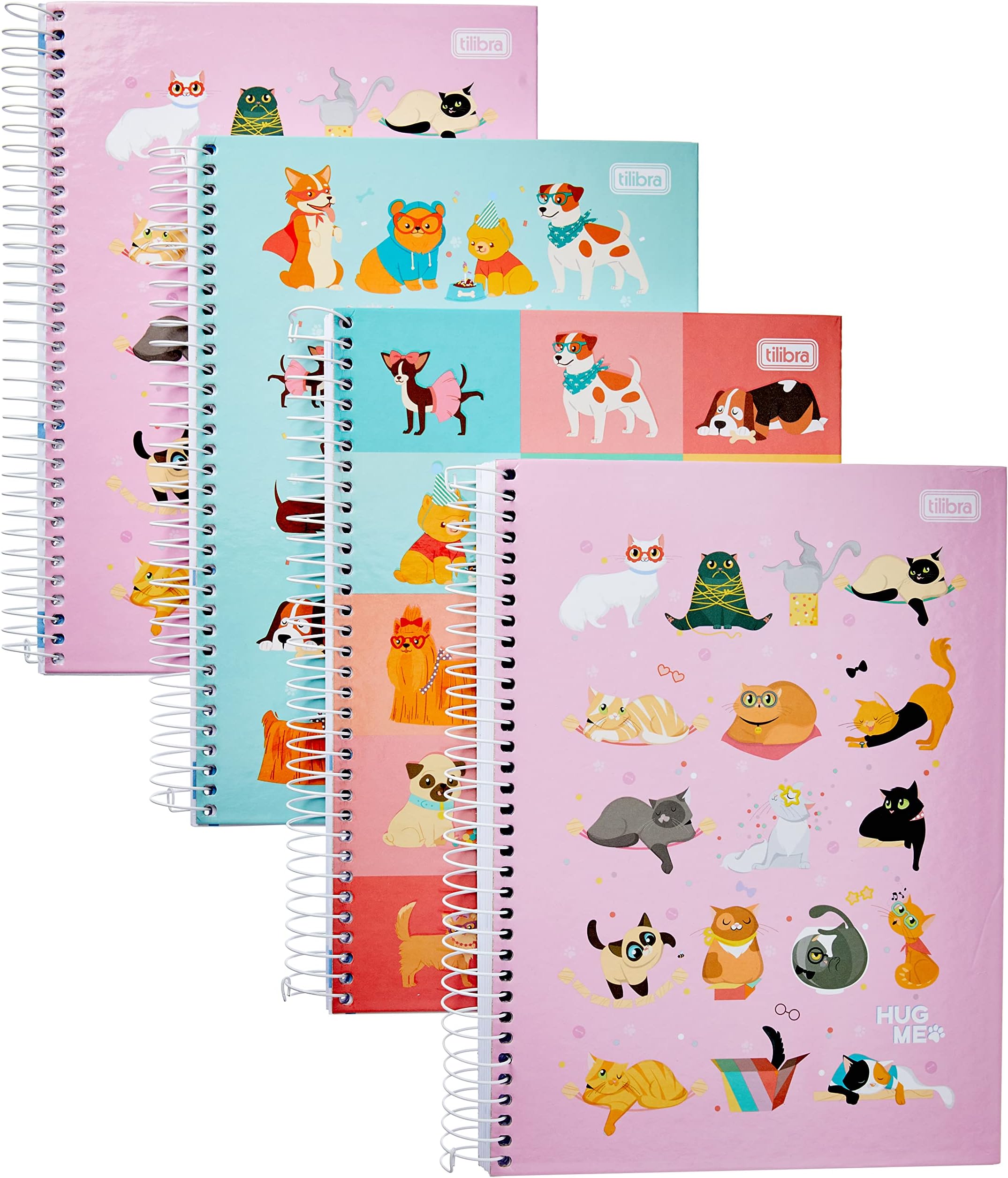 Kit de Cadernos, Tilibra, Universitário, 10 Matérias, Capa Dura, Hug Me ...