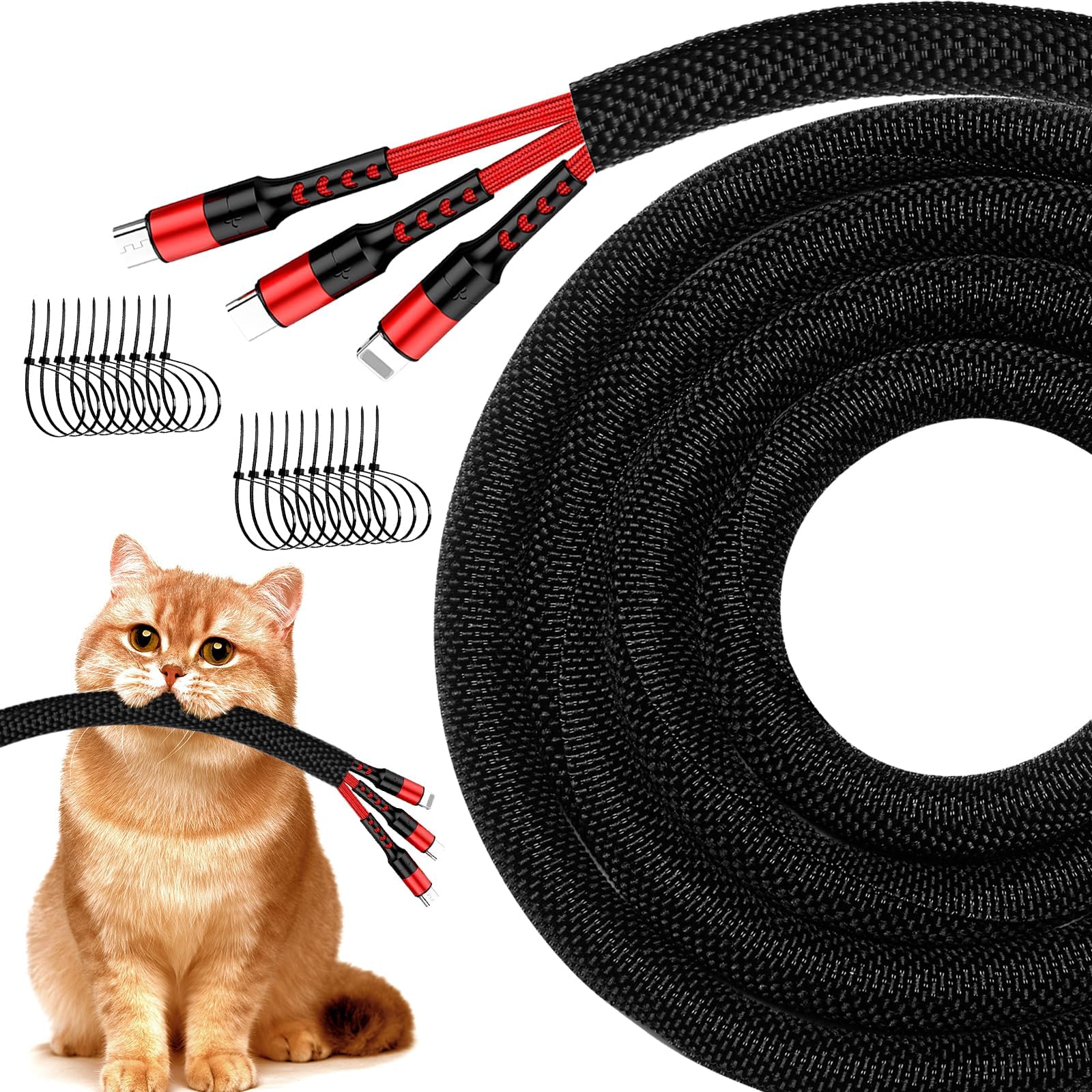 Amazon.com: Cord Protectors from Pets No Chew, 18ft-1/4inch Dog Cat ...