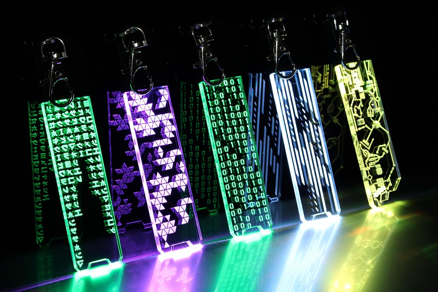 Amazon.com: Futuristic Cyber LED Keychain | Different Designs - Circuit ...