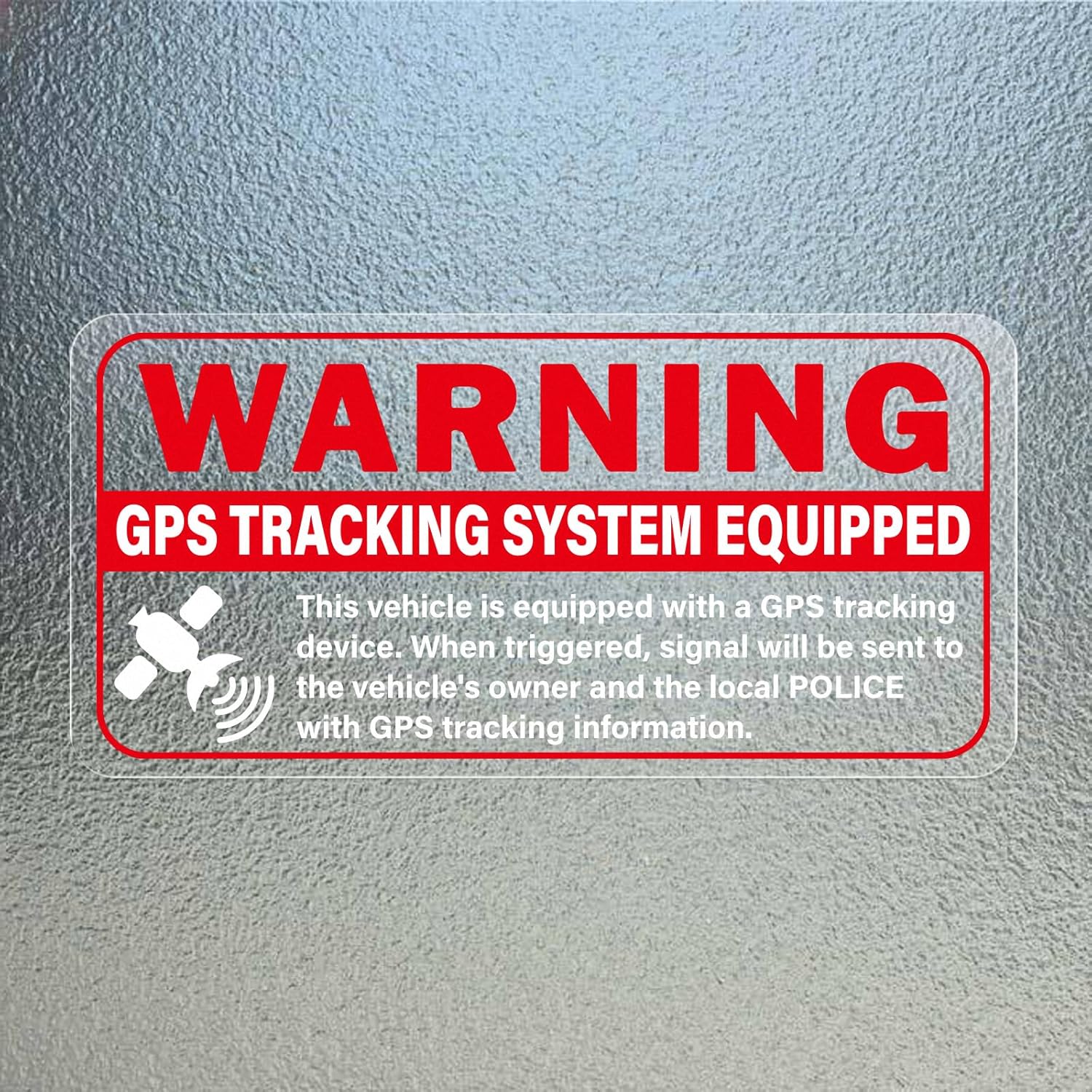 Amazon.com - Warning GPS Tracking System Equipped Car Sticker 4 x 2 ...