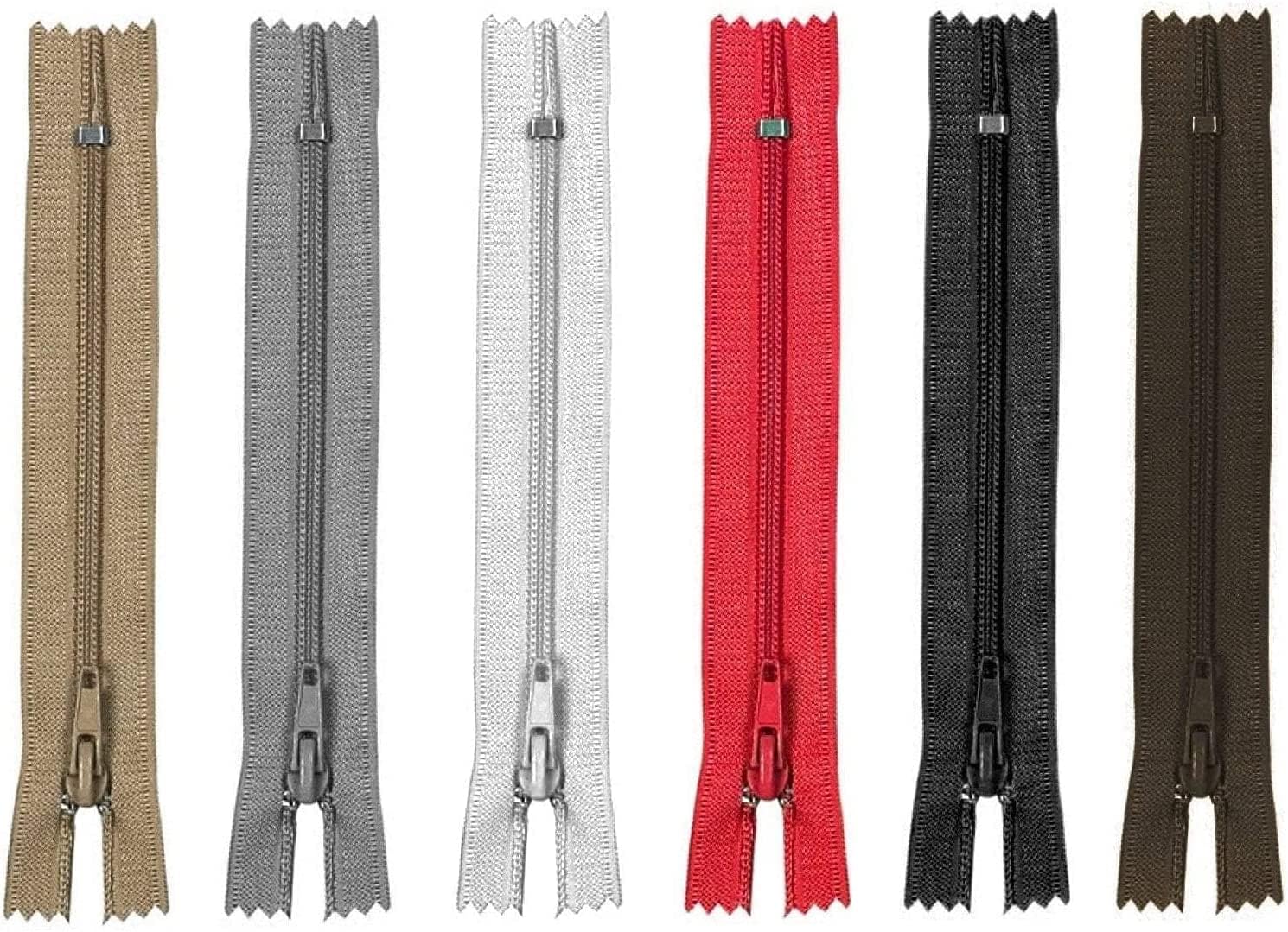 TIRAZ - Assorted Colour Zipper for Tops Trousers Zippers Bulk 23cm/9 ...