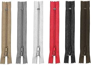 TIRAZ - Assorted Colour Zipper for Tops Trousers Zippers Bulk 23cm/9 ...