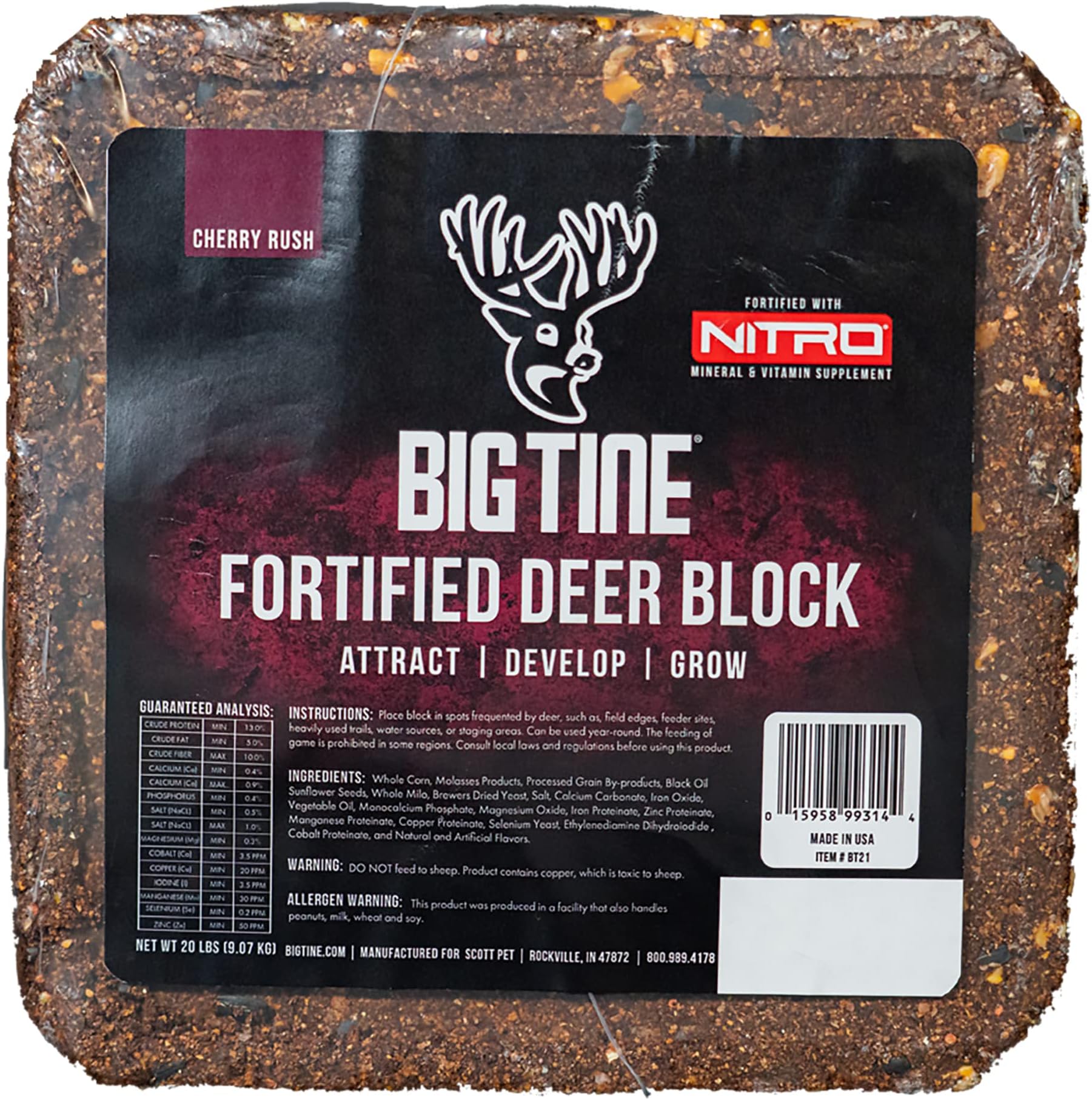 Amazon.com: Big Tine Fortified Deer Block, 20lbs : Sports & Outdoors