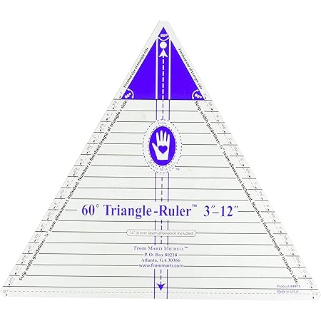 Amazon.com : Creative Grids 60 degree Triangle 12-1/2in Quilt Ruler ...