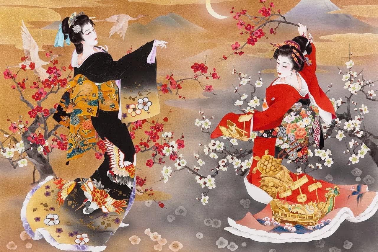 Amazon.com: 500 Pieces Jigsaw Puzzle for Adults Japanese Geisha Wooden ...