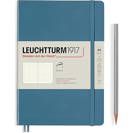 LEUCHTTURM1917 Notebook Medium A5, Hardcover, 251 Numbered Pages ...