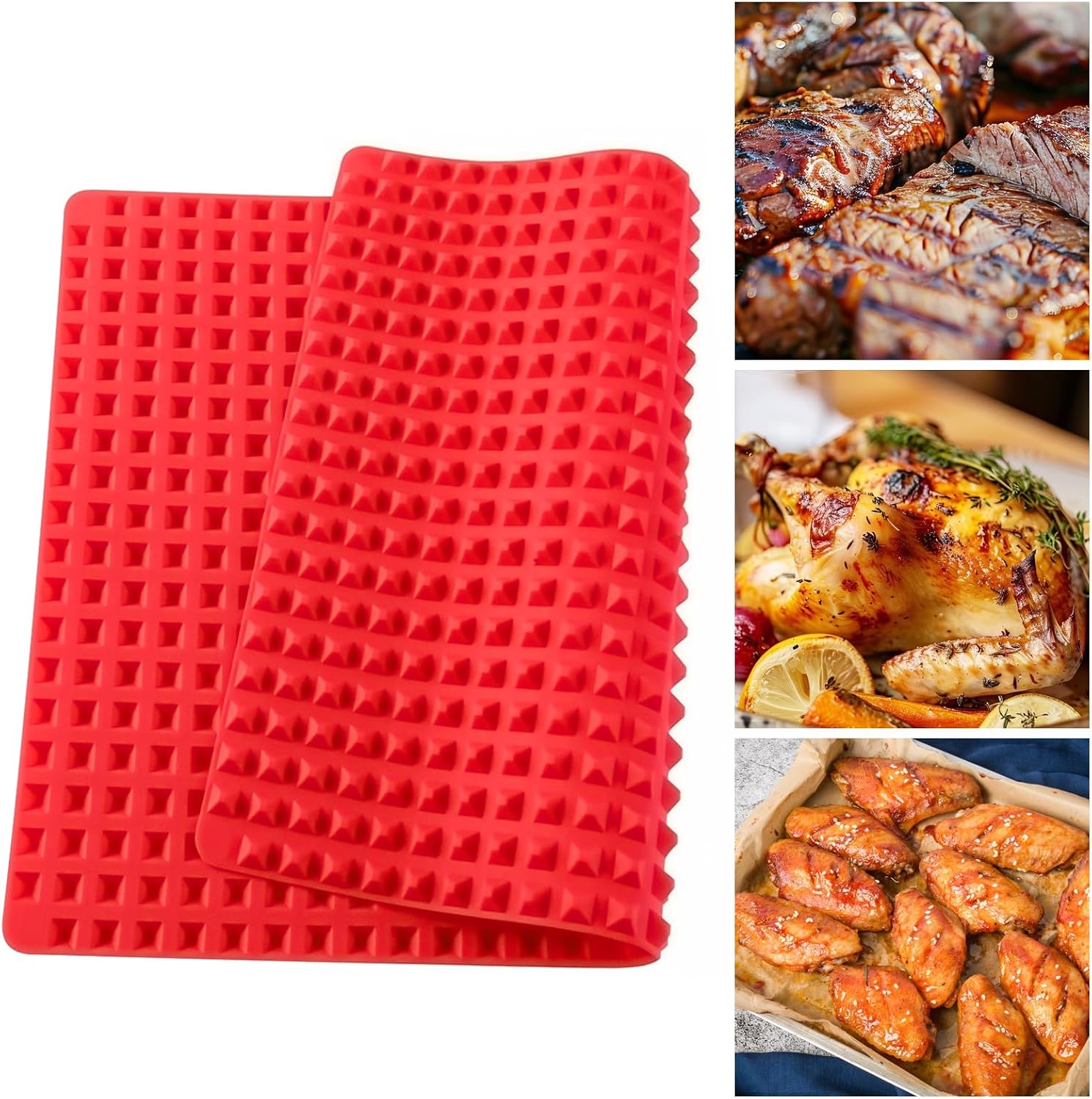 Amazon.com: QBSID Non-Stick Silicone Baking Cooking Mat, 15x11'' Non ...
