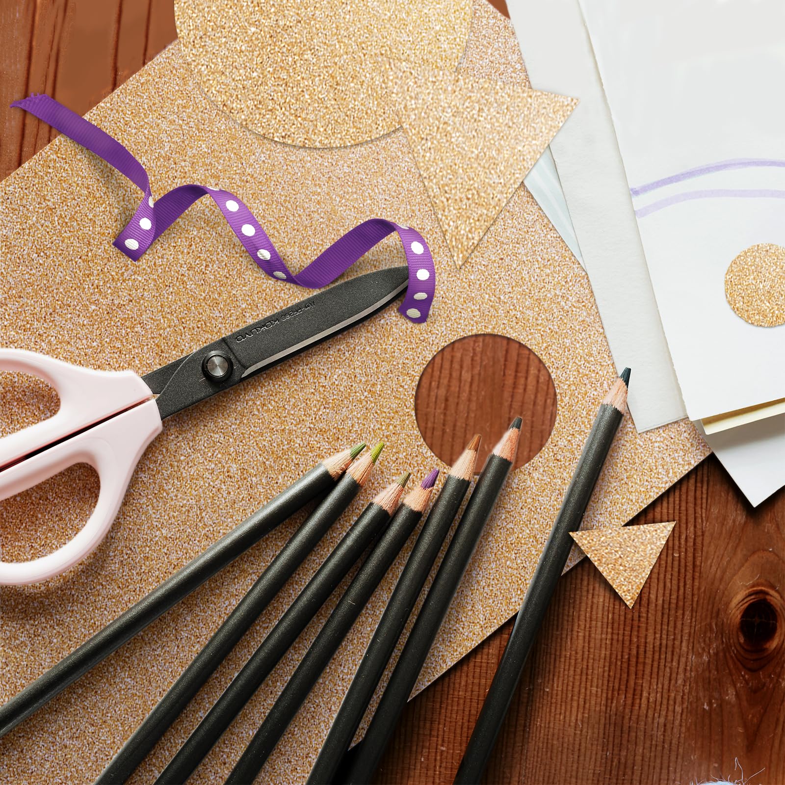 Snapklik.com : Gold Glitter Cardstock 85x11 Double-Sided 24 Sheets ...