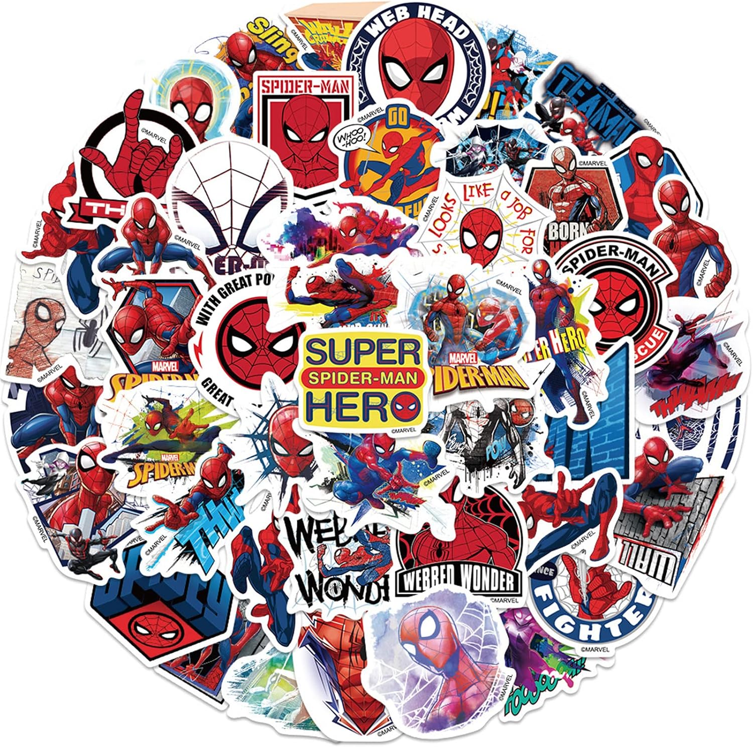 Calcomanías de Spider-Man para niños, calcomanías de superhéroe para ...