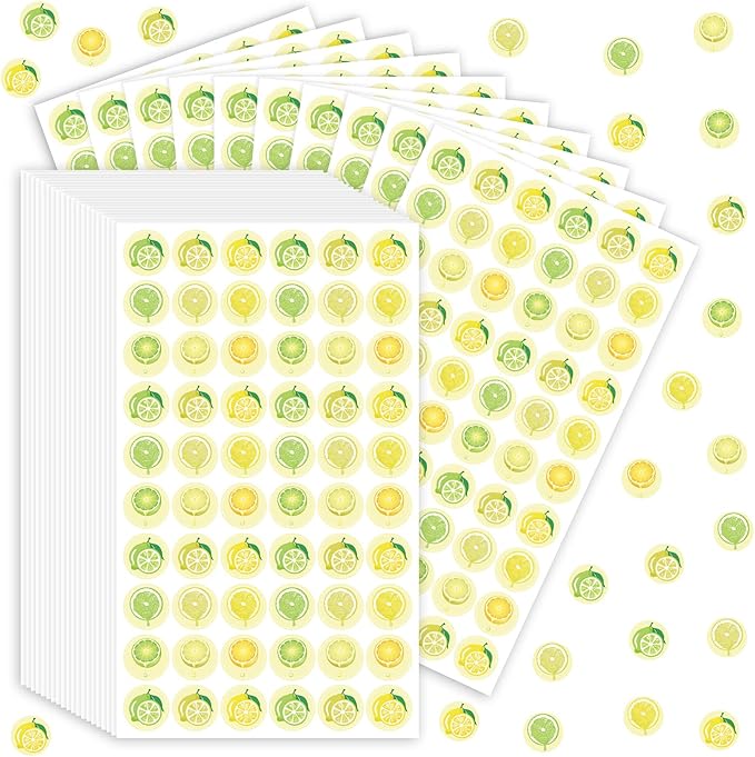 Amazon.com: Estune 1200 Pcs Lemon Zest Stickers for Kids Assorted Color ...