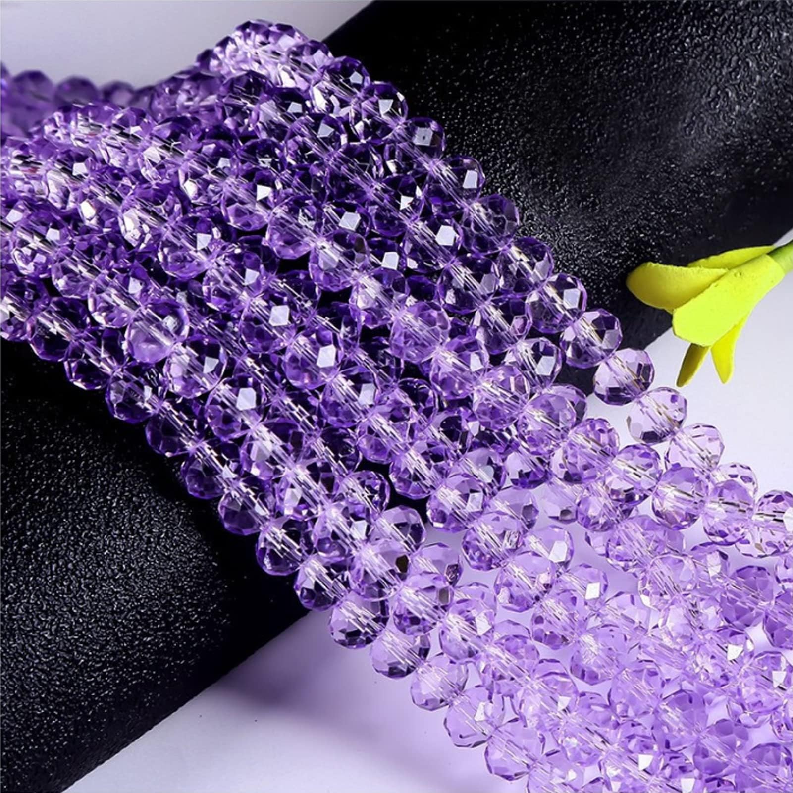 Amazon.com: 200PCS8MM Violet Round Crystal Glass Beads for Jewelry ...