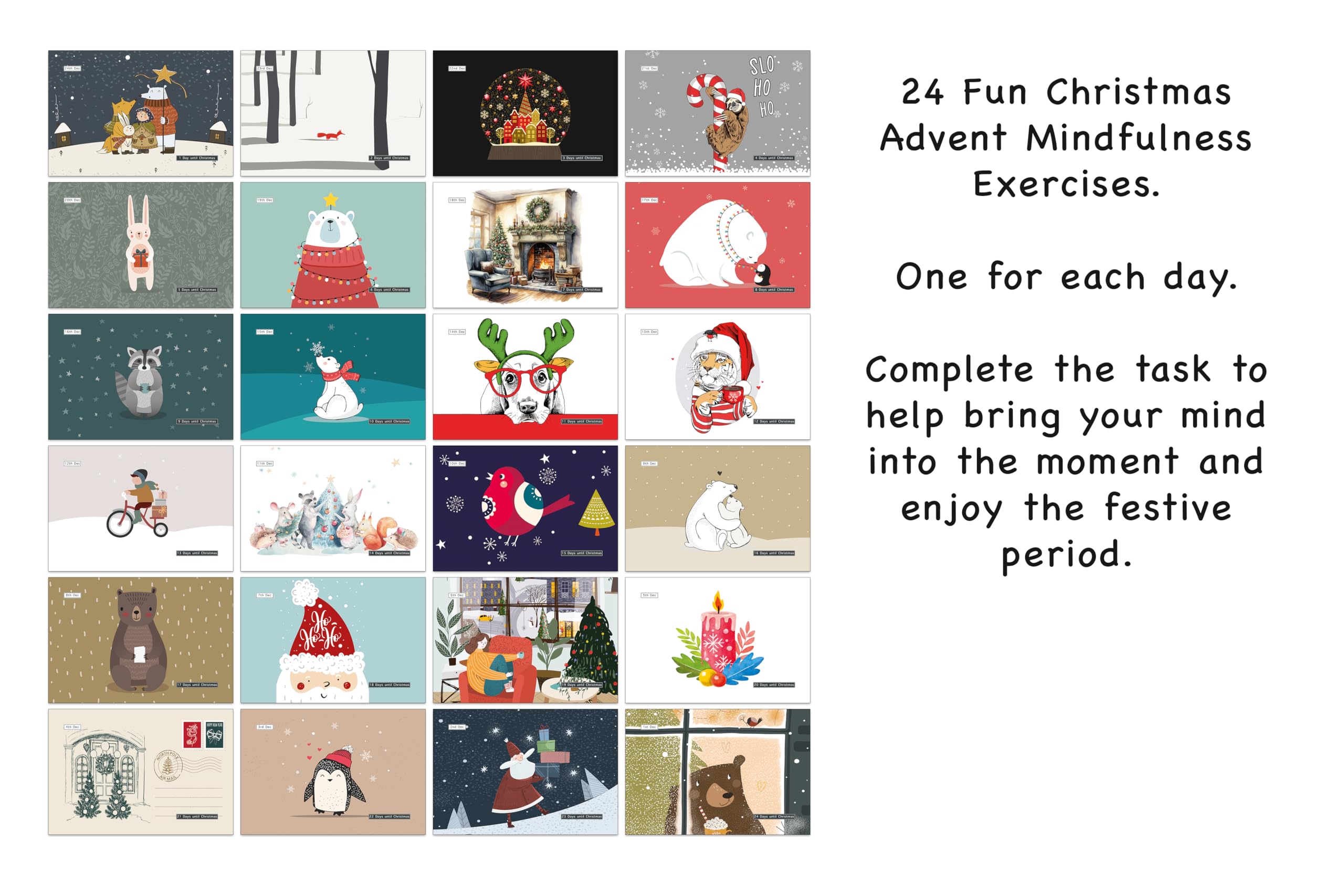 Snapklik.com : Mindfulness Advent Calender 24 Mindfulness Cards To Help ...