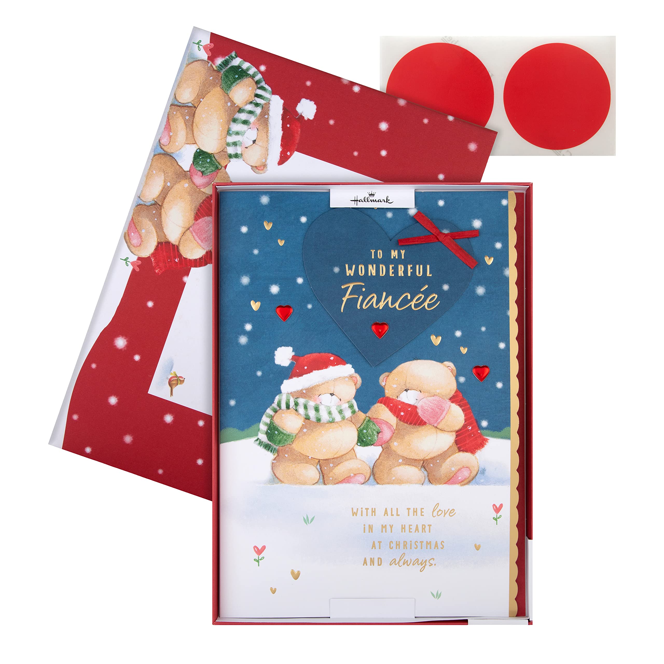 Hallmark Boxed Christmas Card for Fiancée - Cute Forever Friends Winter ...