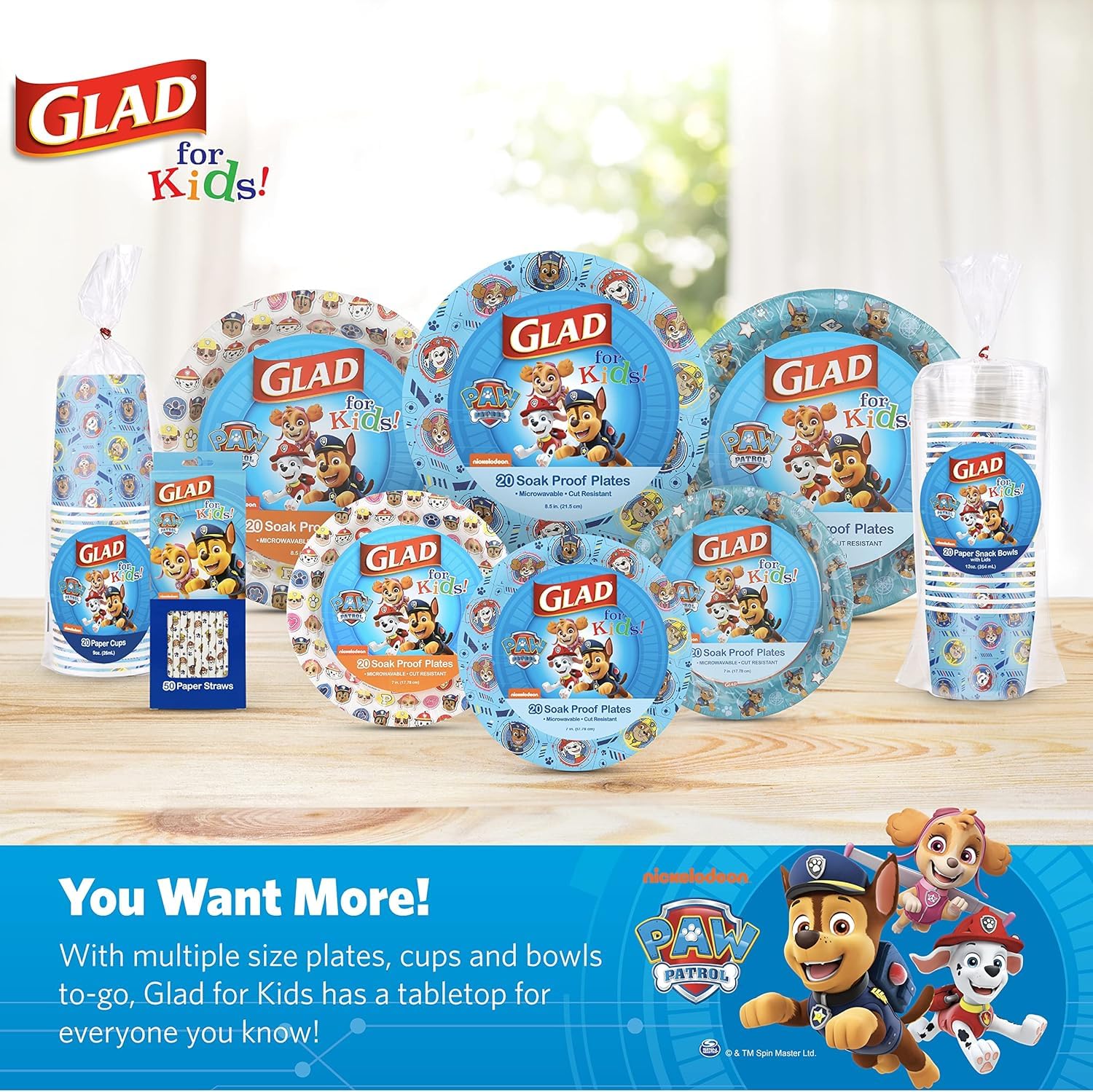 Snapklik.com : Glad For Kids Paw Patrol Emoji Paper Plates, Paw Patrol ...