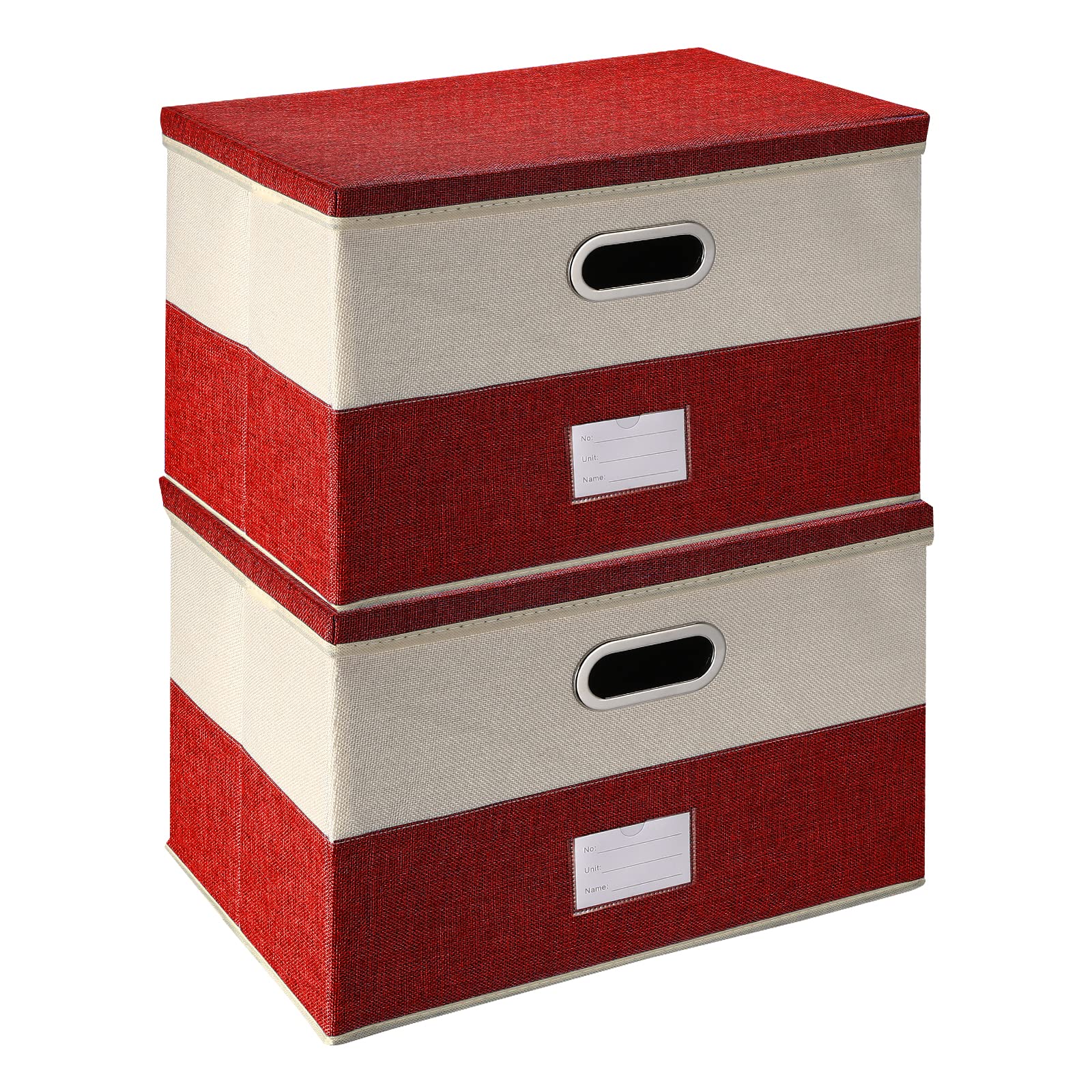 Amazon.com - Fassave Foldable Storage Bins with Lids, 2 Packs Fabric ...