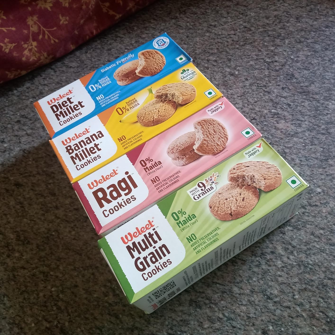 Weleet® Multi Grain Digestive Cookies | Home/ Office Snack | Free of ...