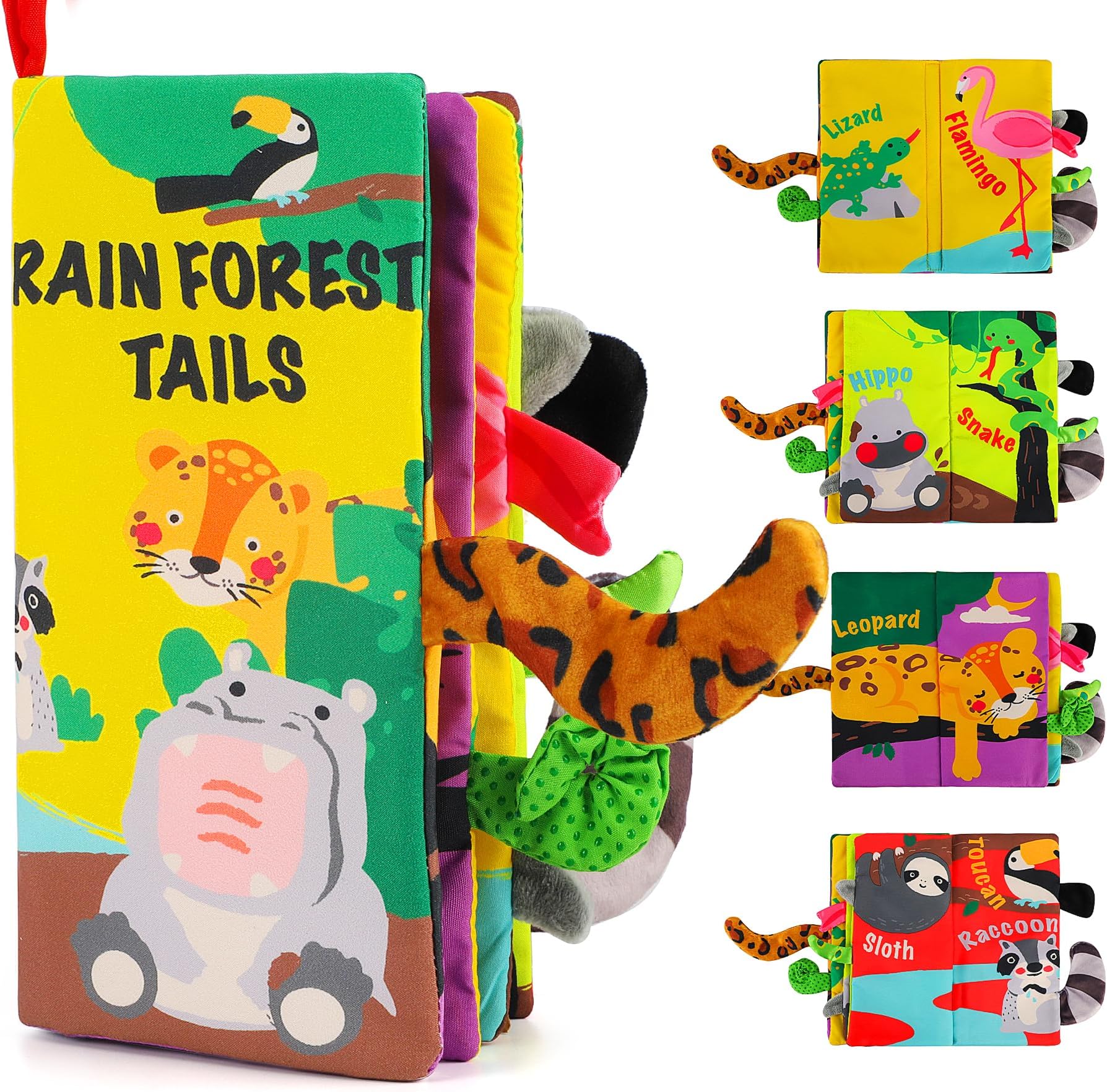 Amazon.com: beiens Baby Books Toys, Touch and Feel Crinkle Cloth Books ...