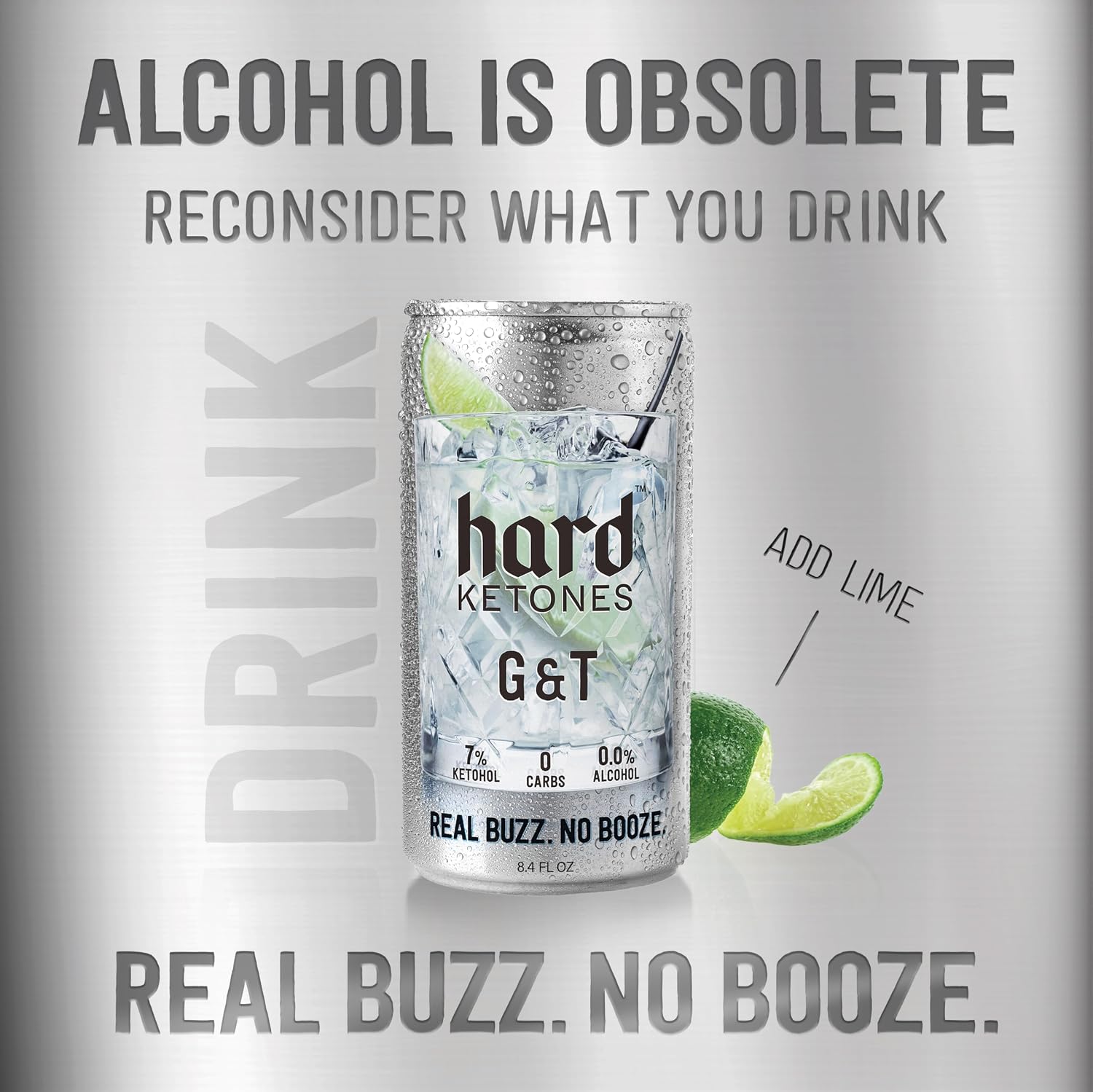 Hard Ketones G&T Alternativa al alcohol al 0,0% con 7% de Ketohol Lata ...