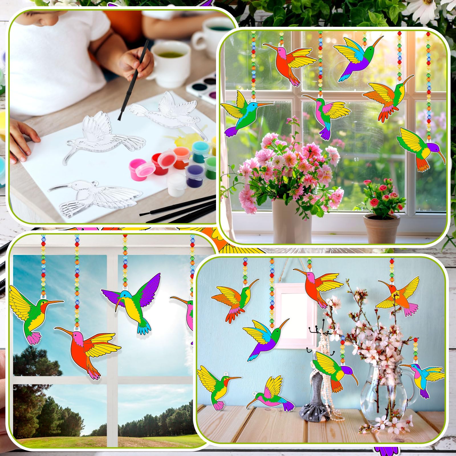 Hummingbird Suncatcher Kits 24-Piece Hummingbird Suncatcher Kit - DIY ...
