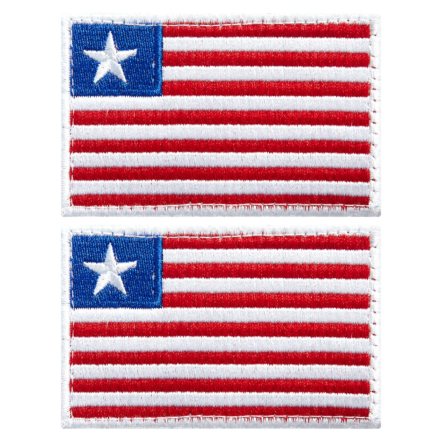 Amazon.com: stidsds 2 Pack Liberia Flag Patch Liberia Flags Embroidered ...