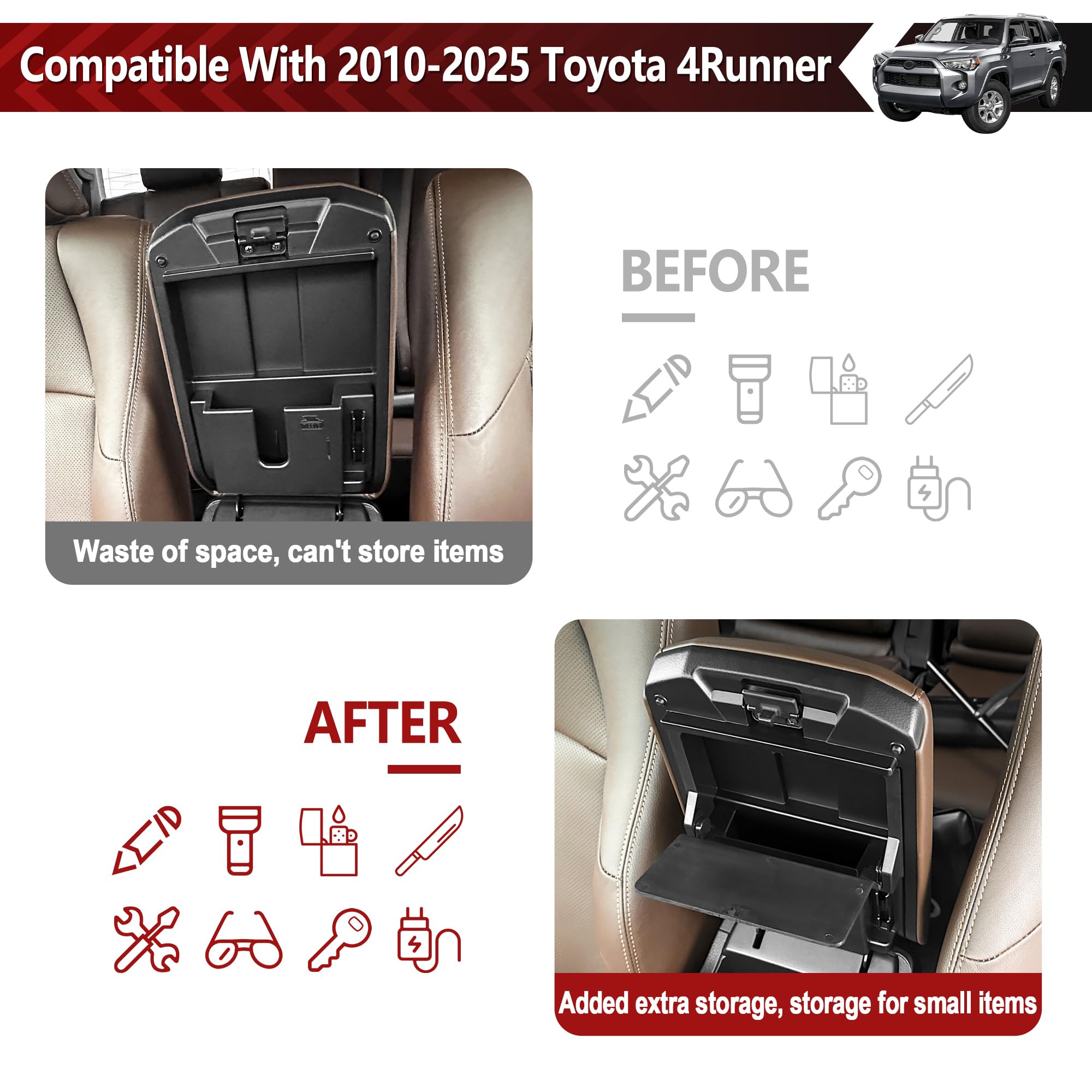 Snapklik.com : Sukemichi For 4Runner One-Touch Hidden Storage Box ...