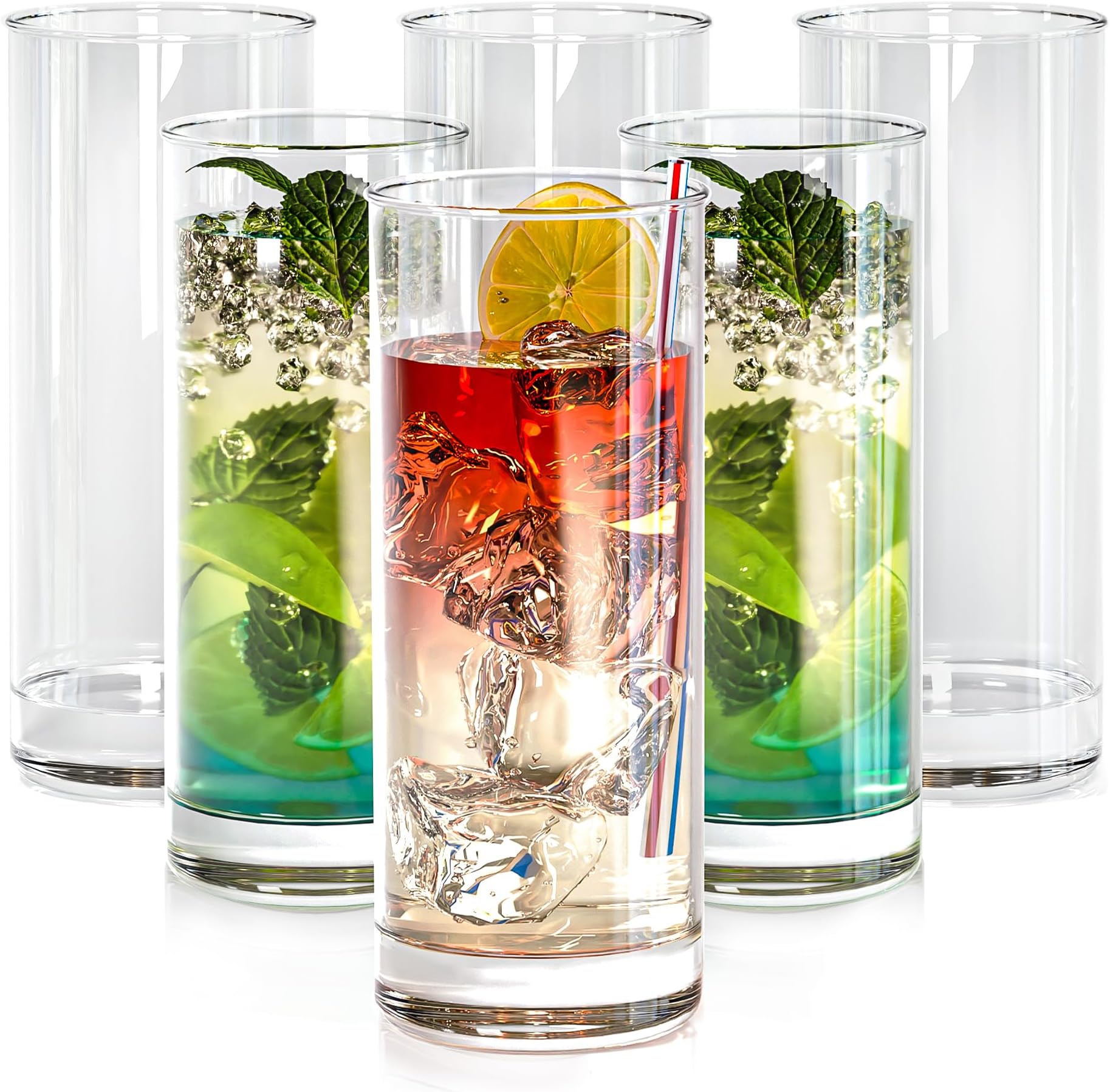 Amazon.com | Cocktail Kingdom Buswell™ Collins Glass - 12oz (360ml) / 6 ...