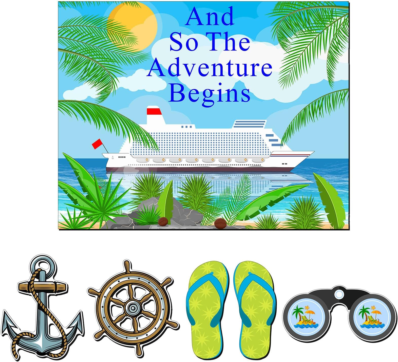 Amazon.com: Crazy Cruise Door Decorations Magnetic Set - 9 Pcs ...