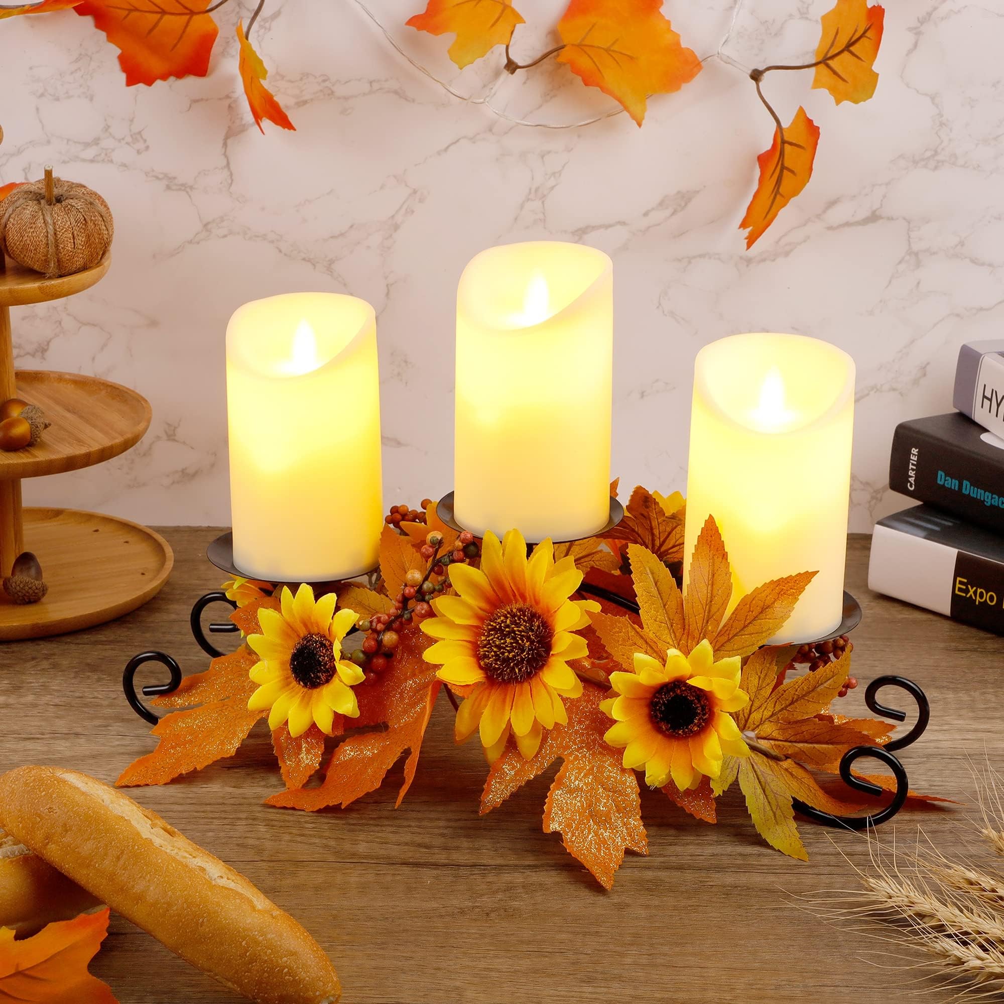 Amazon.com: Yaomiao Thanksgiving Candle Holders Thanksgiving ...