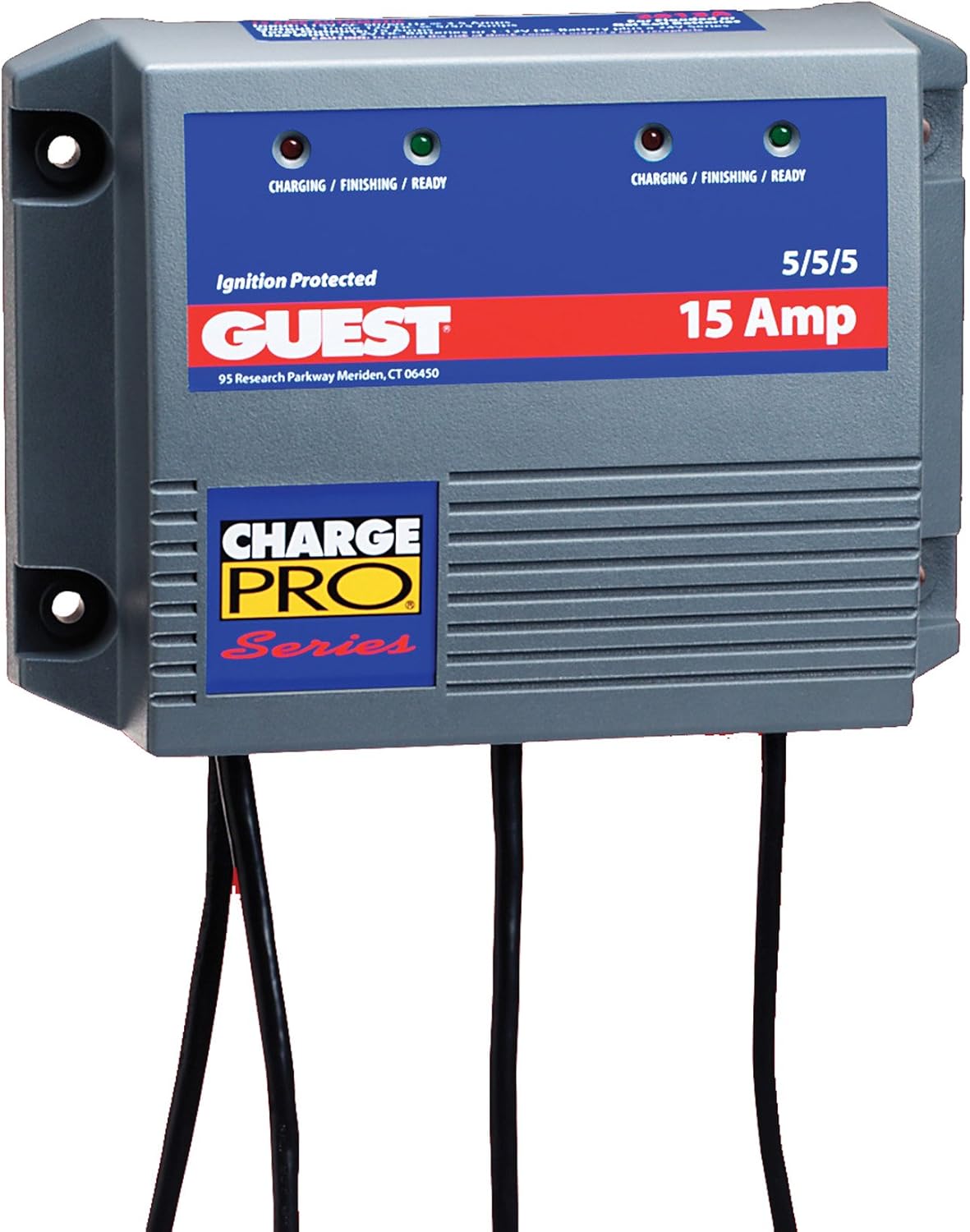 Guest 2613A Charge Pro Series Marine Battery Charger (12/24-Volt, 15 ...