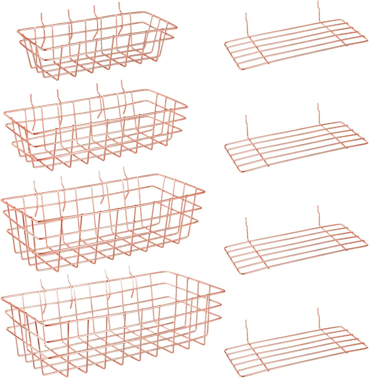 Amazon.com: 8 Pieces Pegboard Baskets Pegboard Bins Peg Board Racks ...