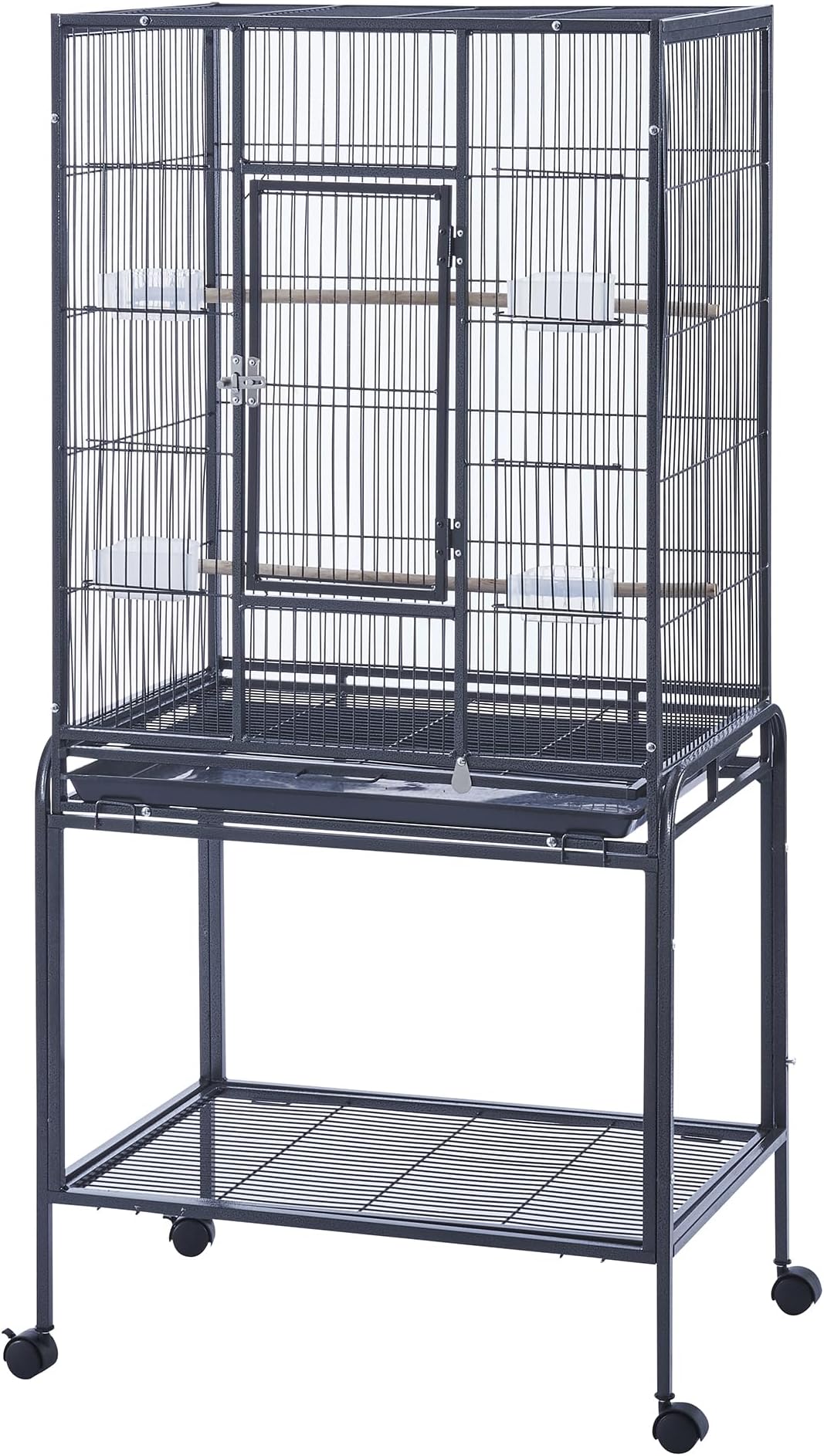 Amazon.com : Panana Large Budgie Cage Metal Bird Cage with Stand ...