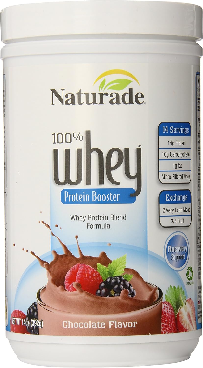 Amazon.com: Naturade 100% Whey Protein Booster, Chocolate Flavor, 14 ...