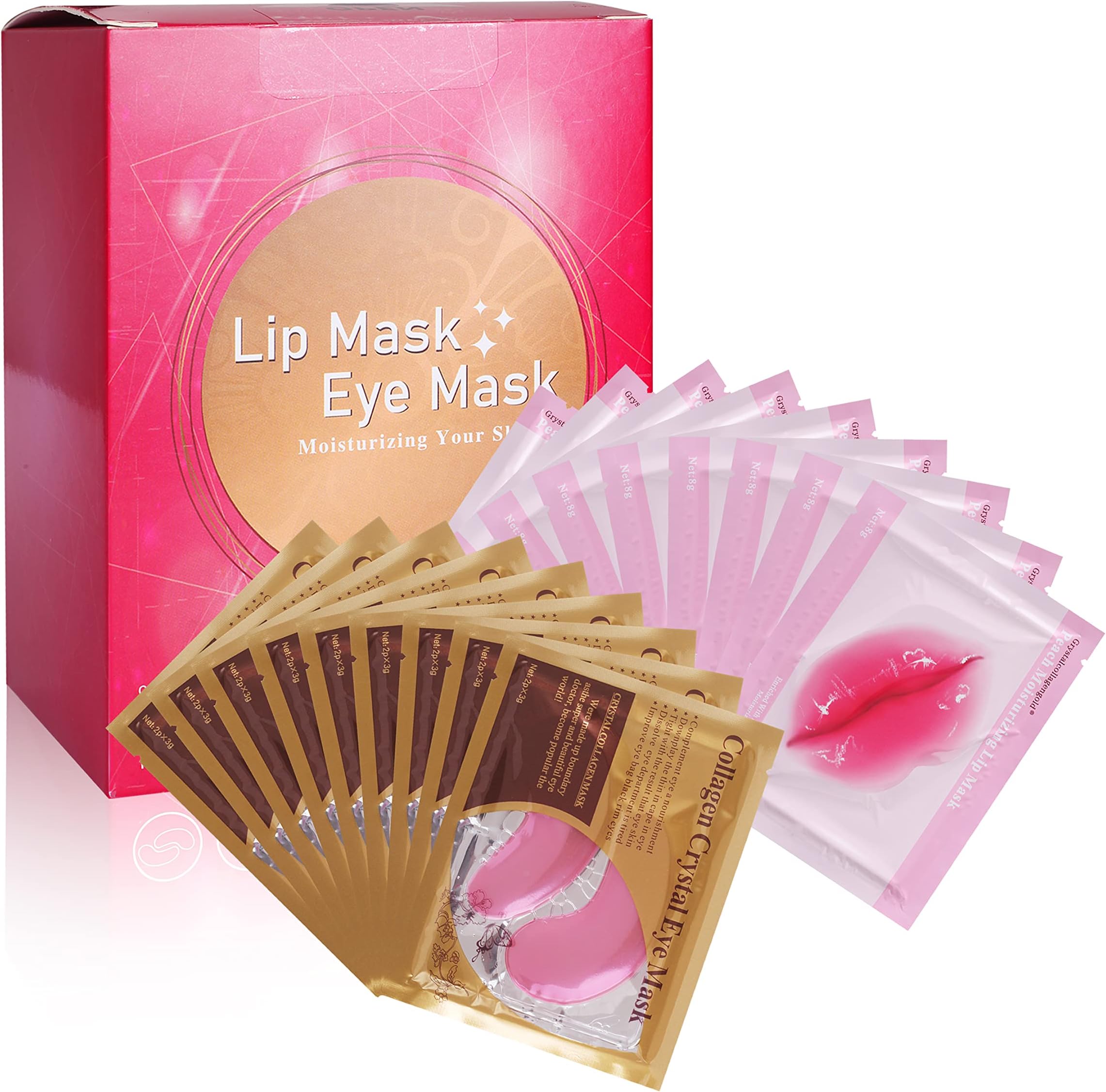 Amazon.com: Theshiry 10 Pairs Collagen Crystal Eye Mask and 10 Pcs ...