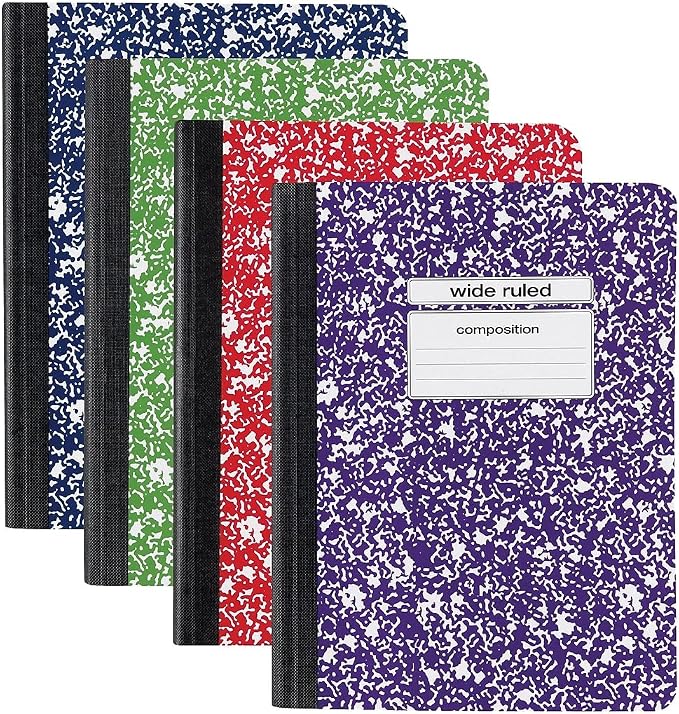 Amazon.com : Staples Wide Rule Composition Book, 9-3/4" x 7-1/2 ...