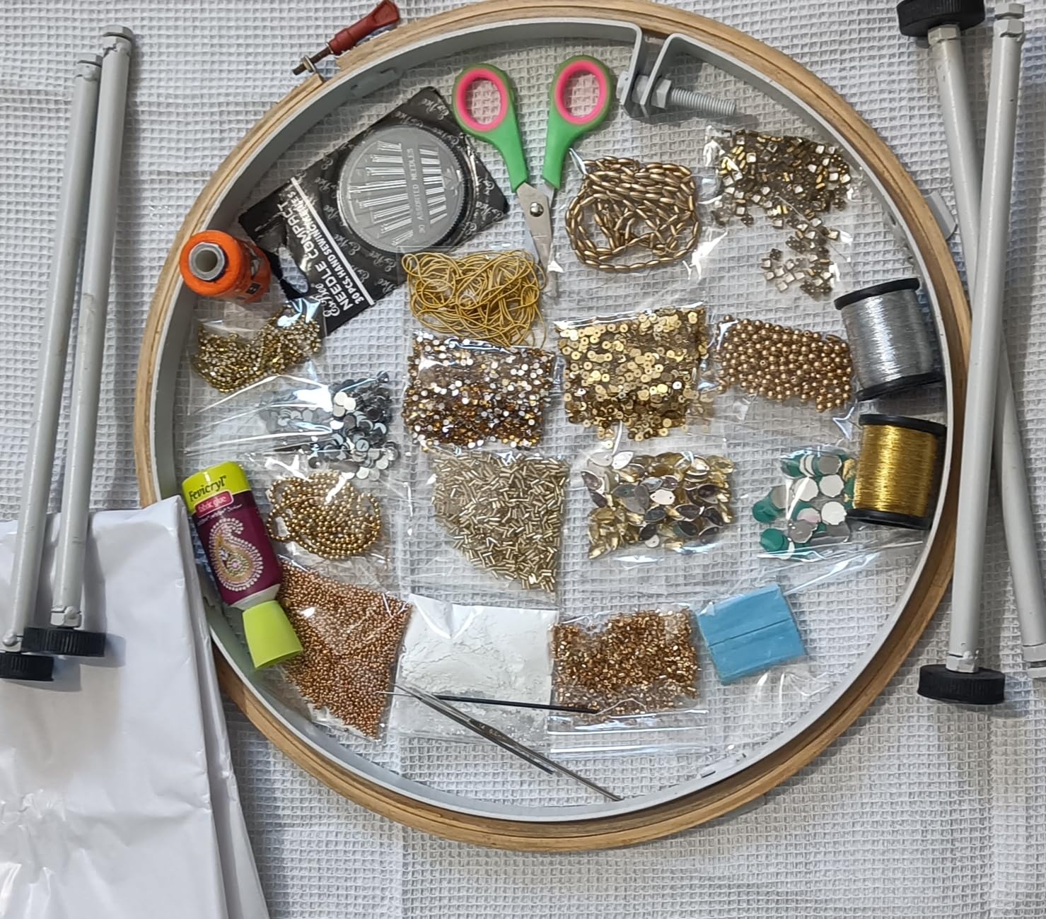 Aari Work/maggam Work Beginners Kits with 18 inch Stand and Frame ...