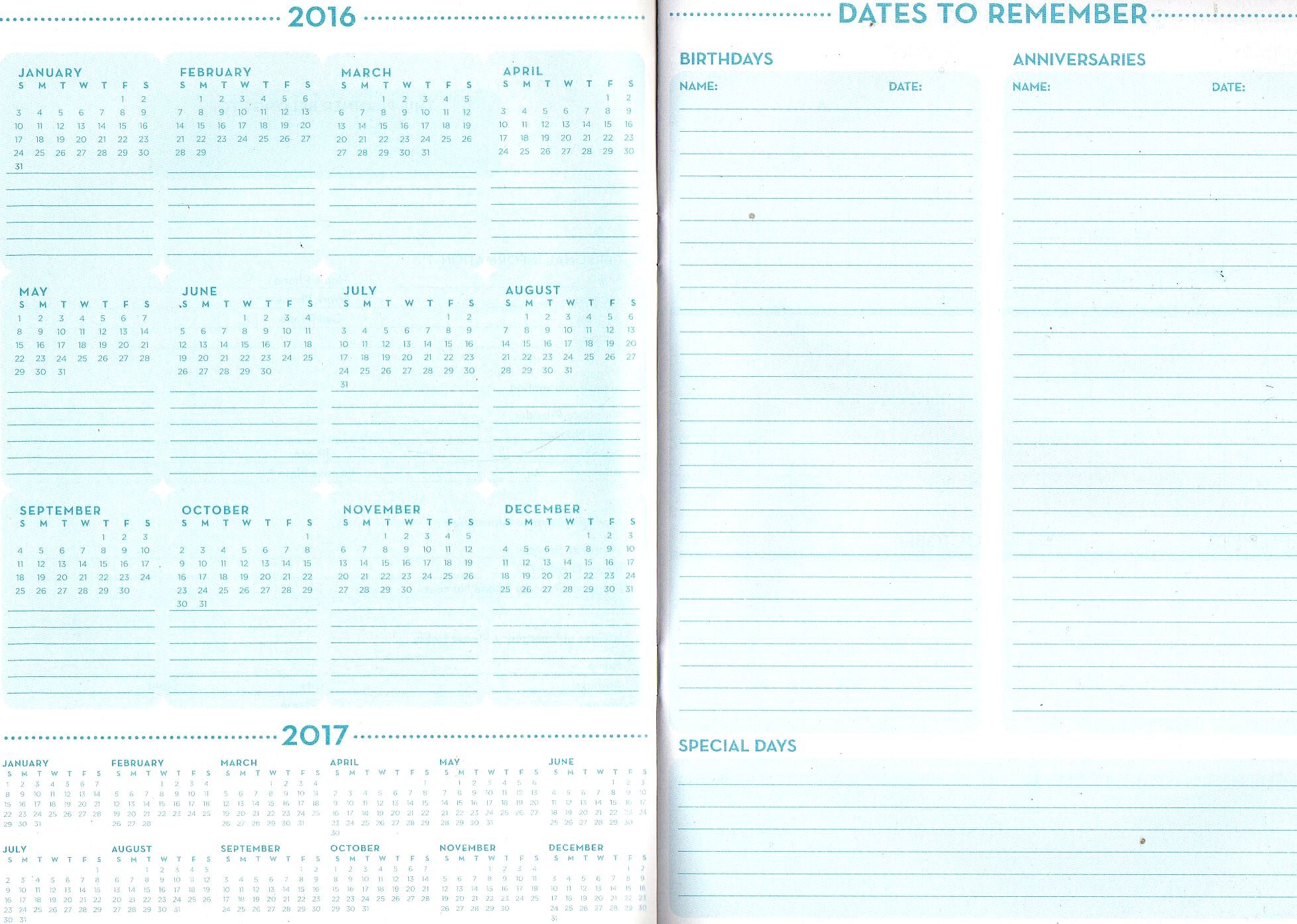 2016 2017 School Calendar Template