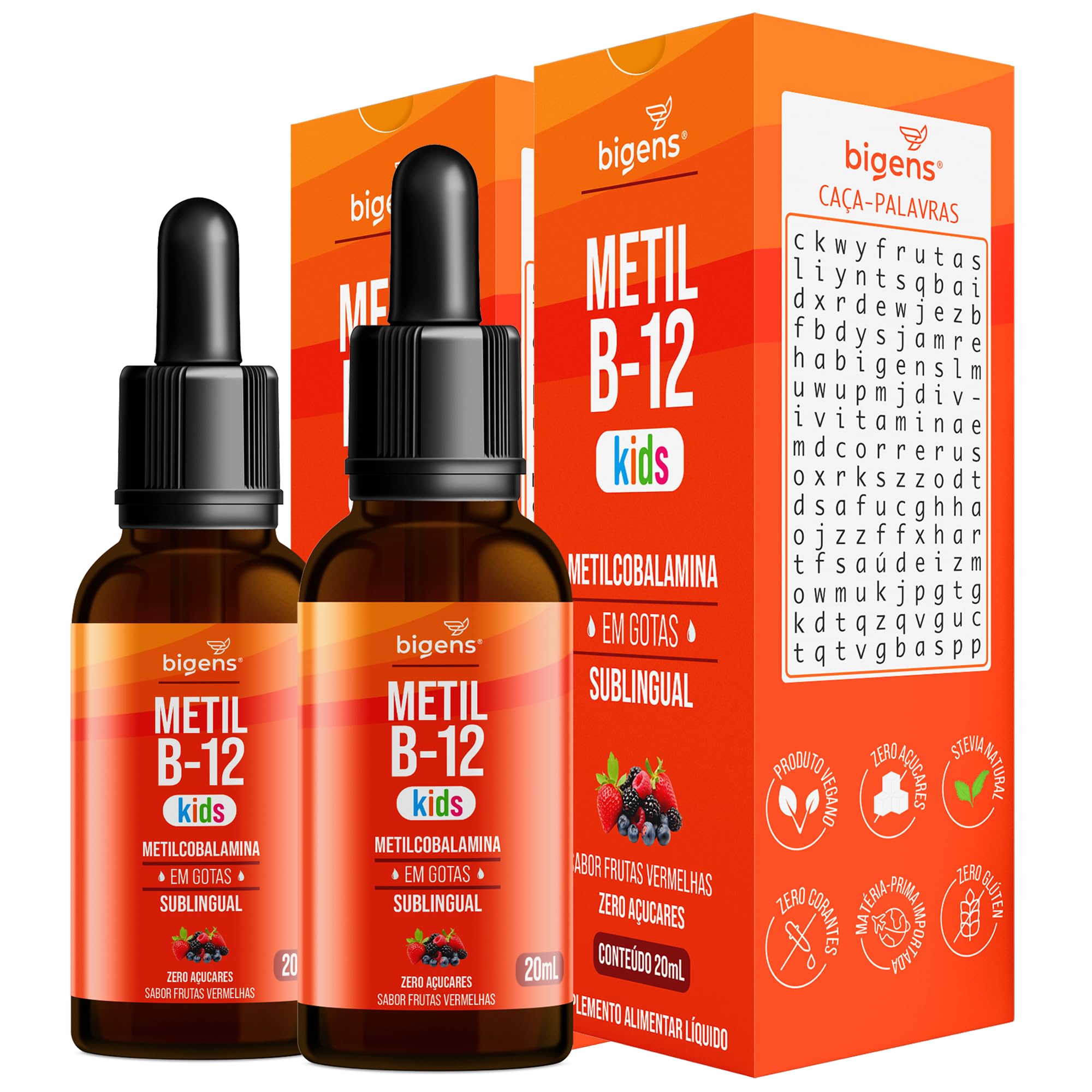Metil B-12 Kids, Metilcobalamina em Gotas Sublingual, Sabor Frutas ...