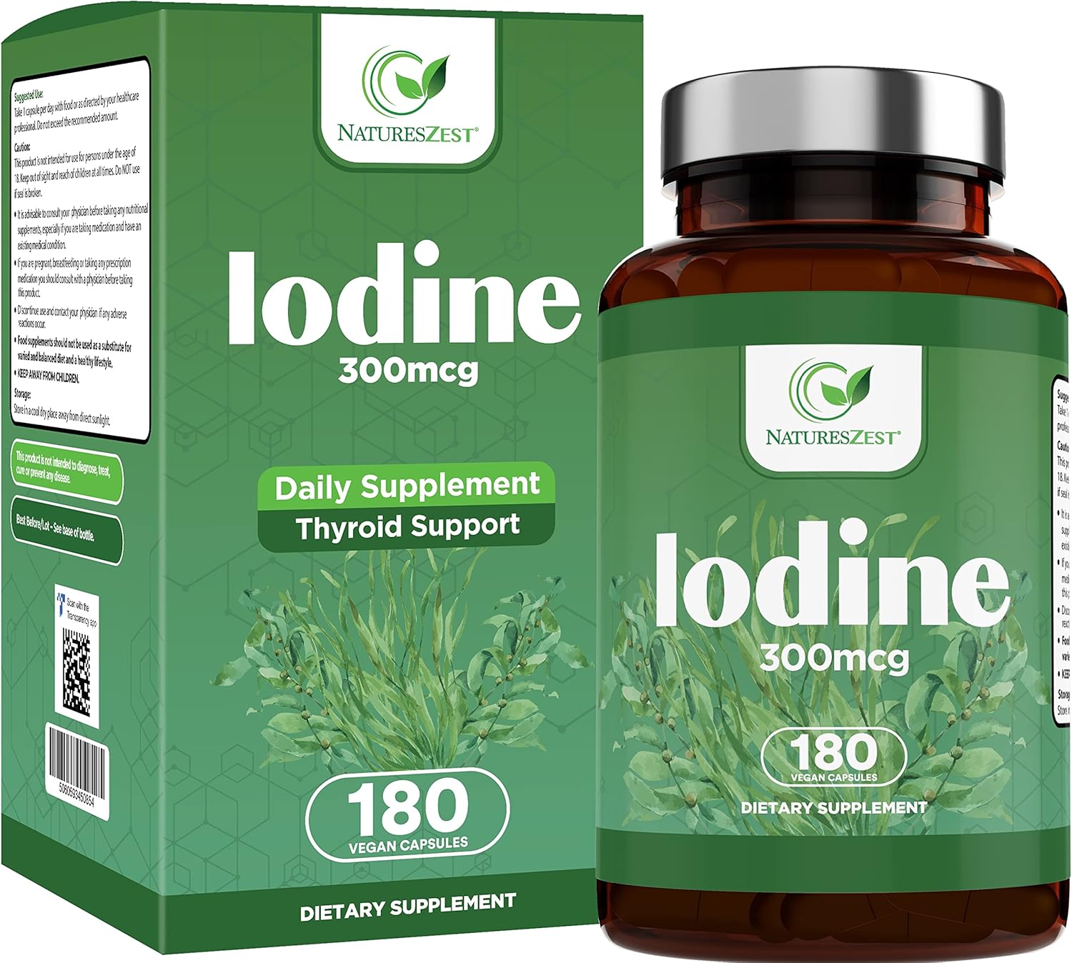 Amazon.com: Iodine Supplement - 180 Caps, 180-Day-Supply – Thyroid ...