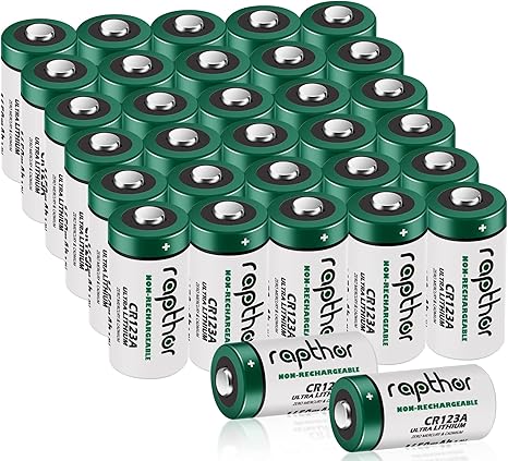 Rapthor 1650mAh CR123A 3V Lithium Battery CR123 / 123A / 123 / CR17345 ...